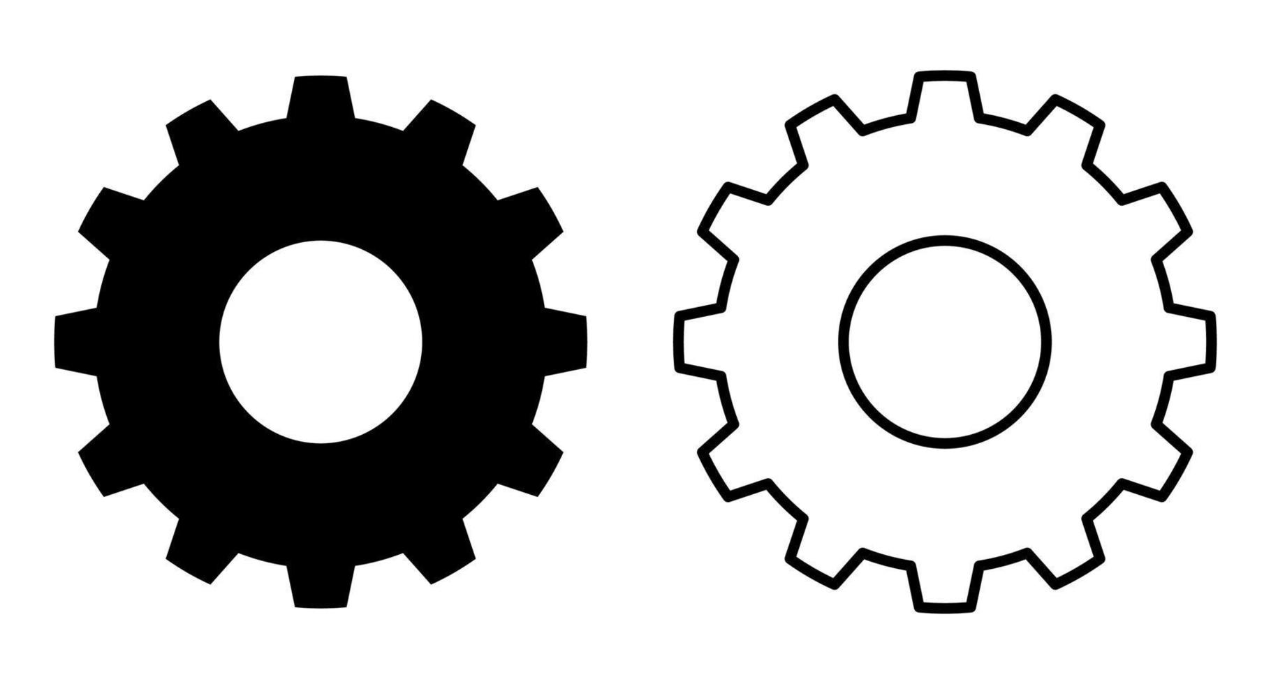 Gear icons. Black gear wheel icons. Gear setting vector icon set ... Gear icons. Black gear wheel icons. Gear setting vector icon set ...