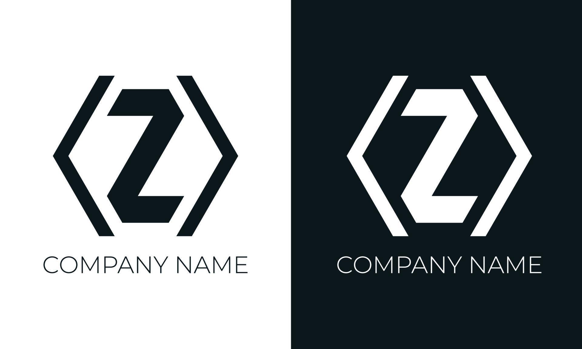Initial letter z logo vector design template. Creative modern trendy z typography and black ...
