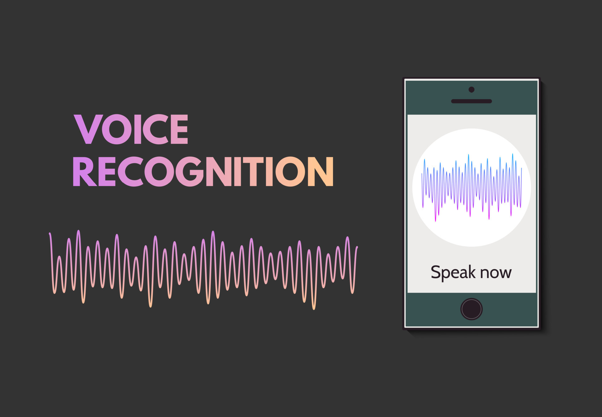 Voice recognition. Mobile phone with program of voice recognition on ...