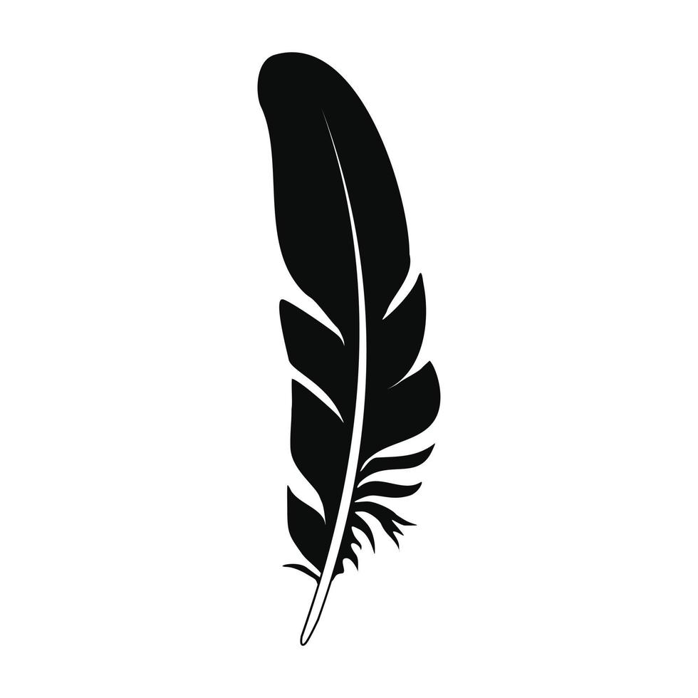 Bird feather icon, simple style 14489738 Vector Art at Vecteezy