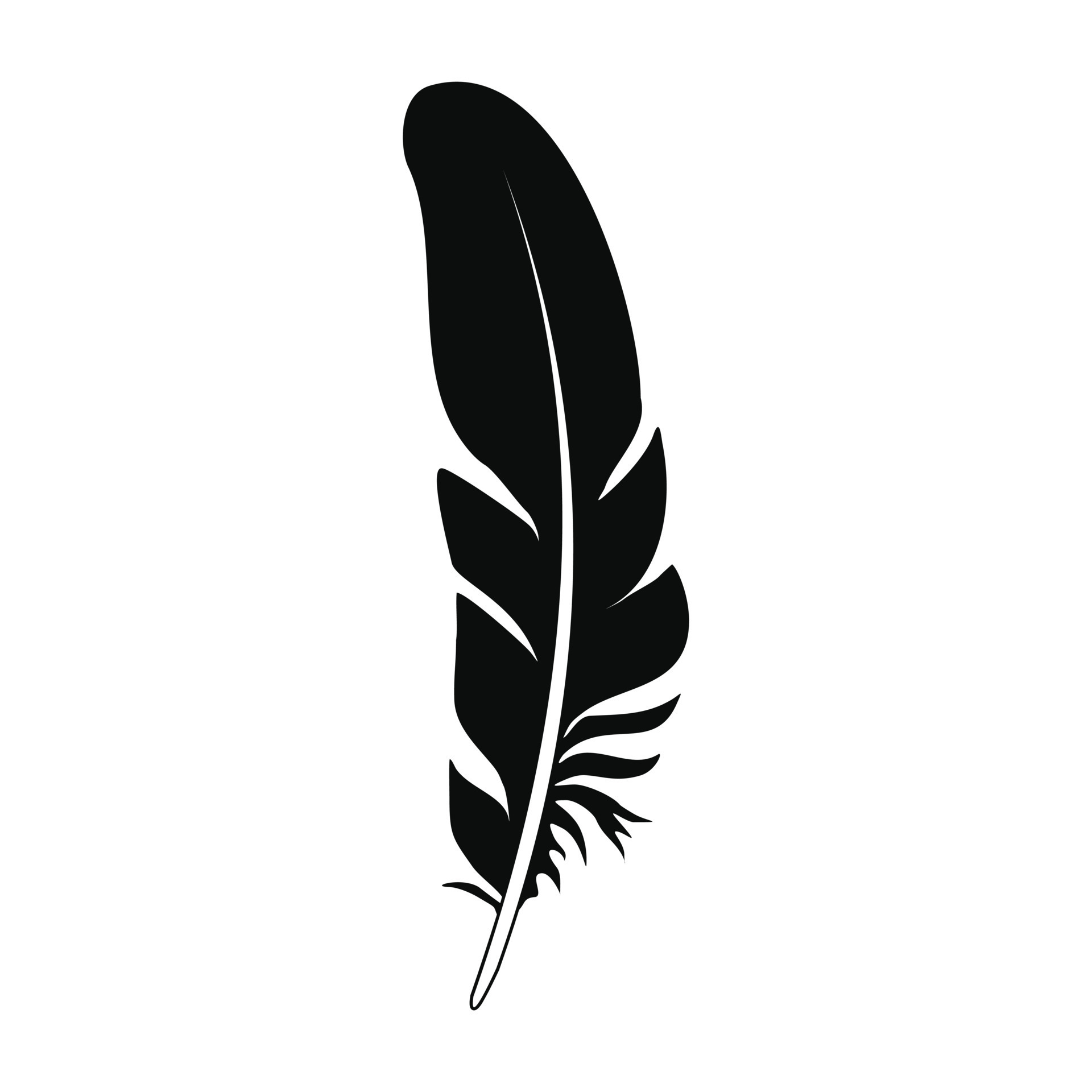 Bird feather icon, simple style 14489738 Vector Art at Vecteezy