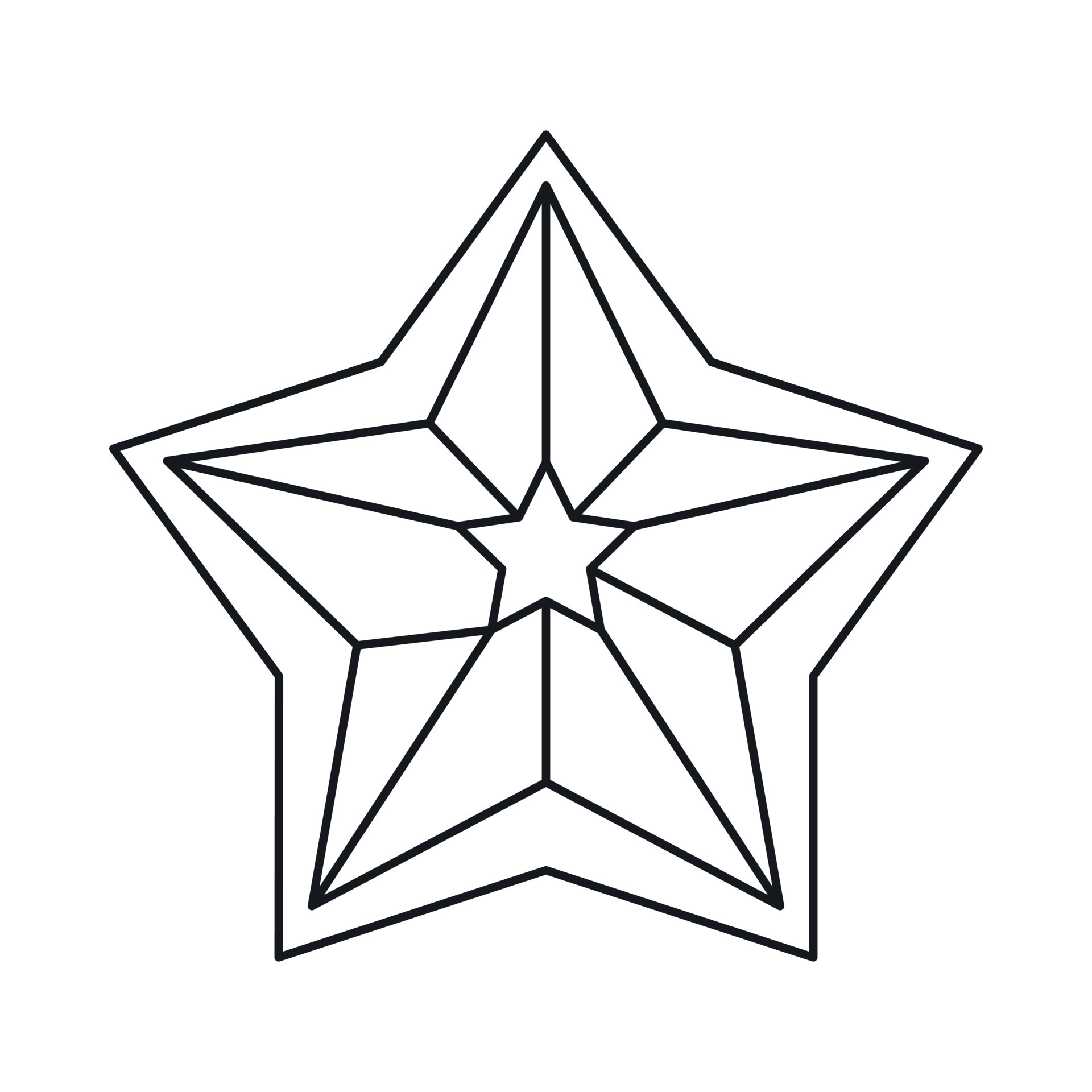 Star icon, outline style 14489951 Vector Art at Vecteezy