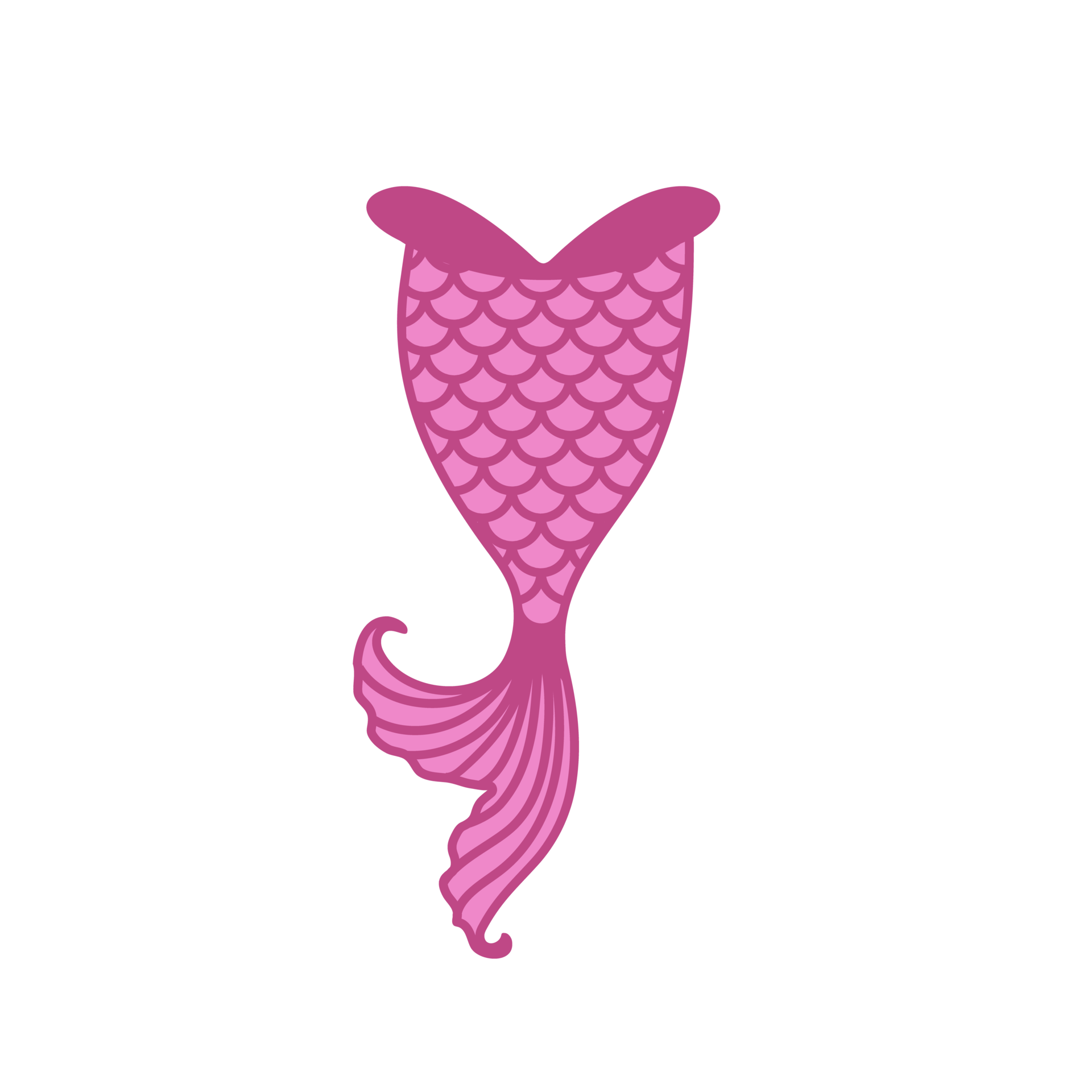 Underwater Mermaid Tail Silhouette Cute Party Decorations For Girls