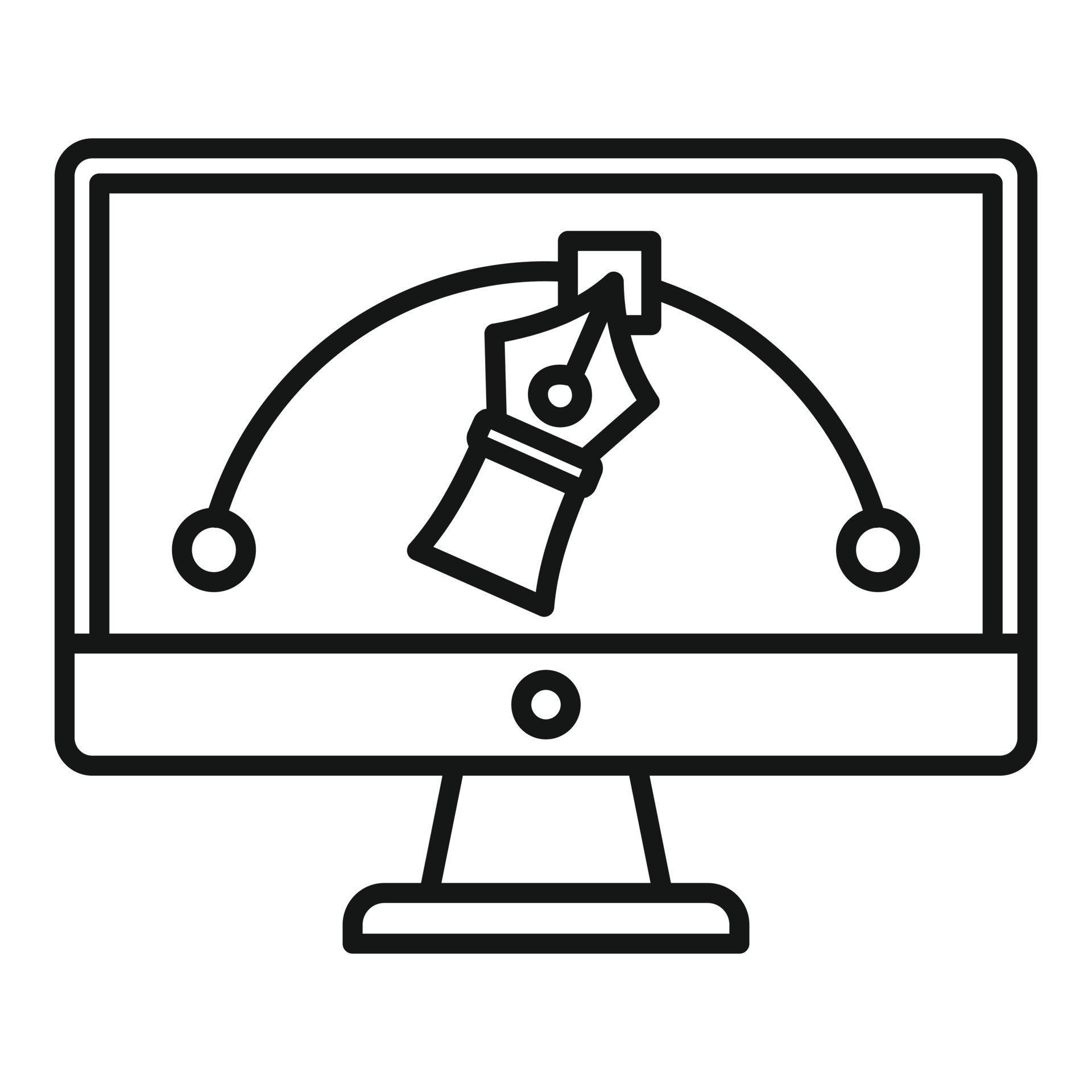 Architect draw computer icon, outline style 14491557 Vector Art at Vecteezy