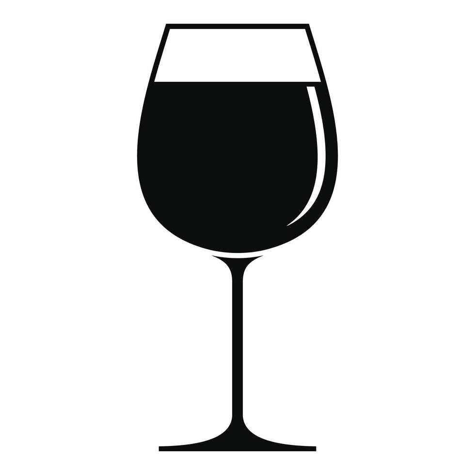 Wine glass icon, simple style 14492616 Vector Art at Vecteezy