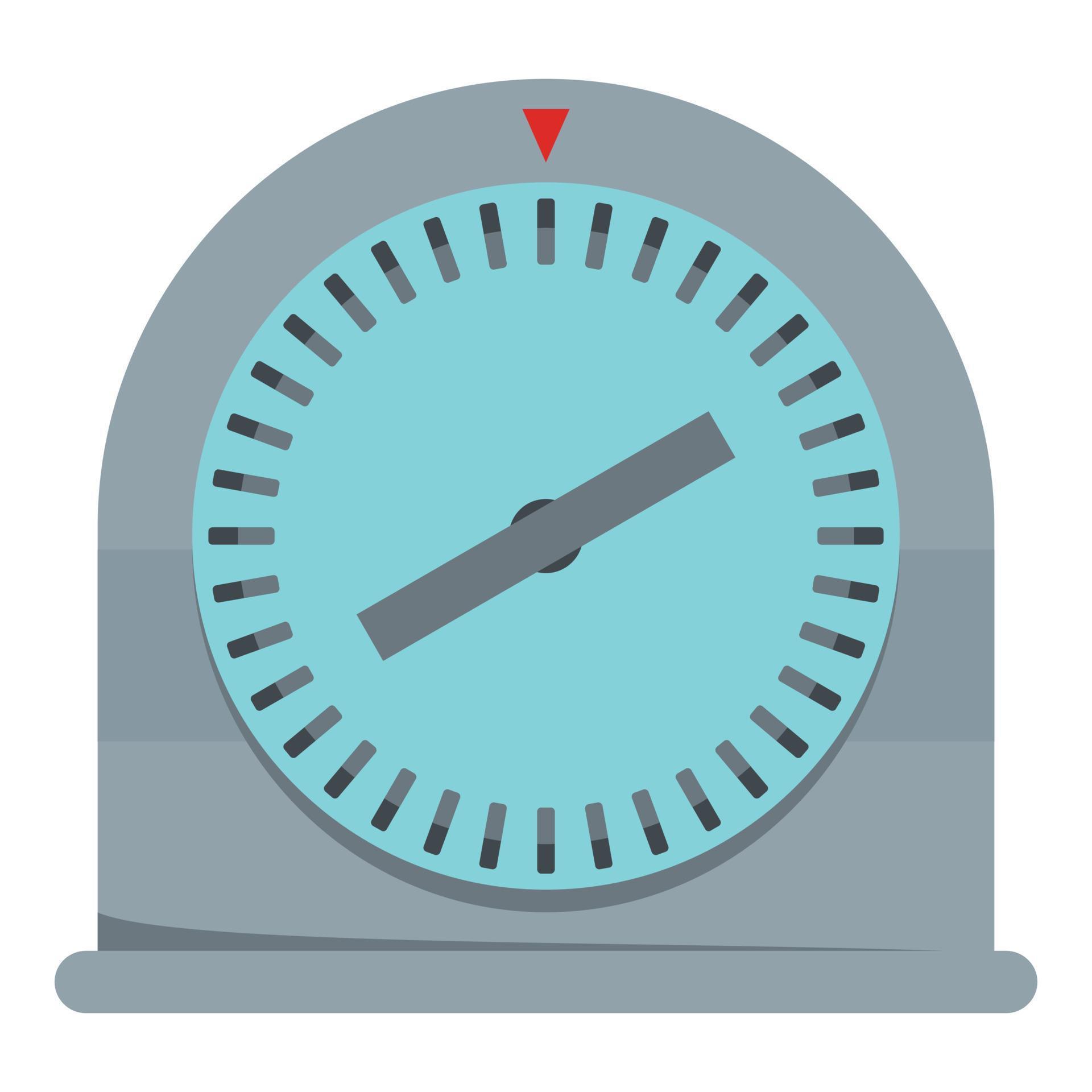 Round timer icon, flat style 14492621 Vector Art at Vecteezy
