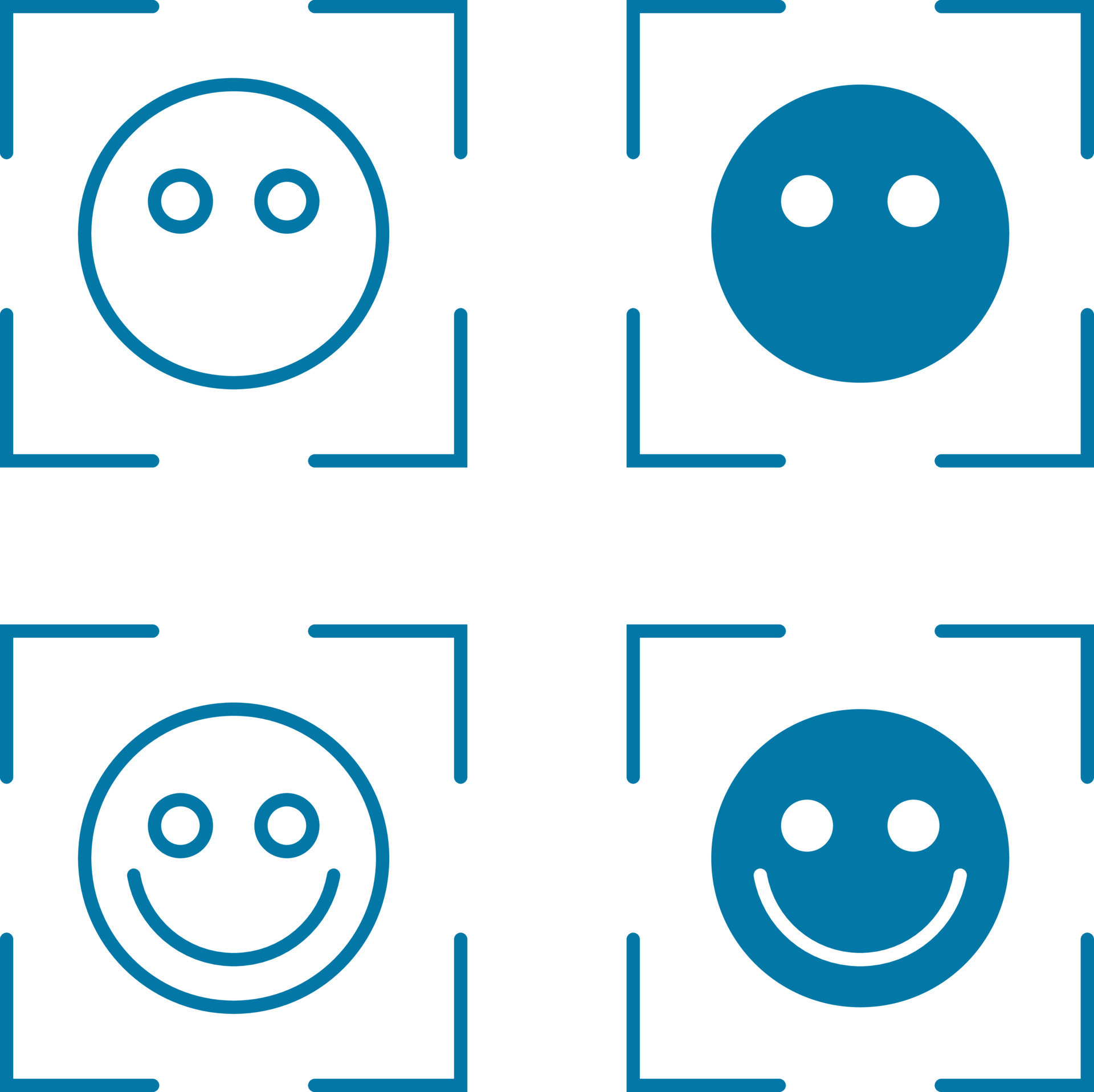 Simple Face Recognition Symbol Icon Set 14493316 Vector Art at Vecteezy Simple Face Recognition Symbol Icon Set 14493316 Vector Art at Vecteezy
