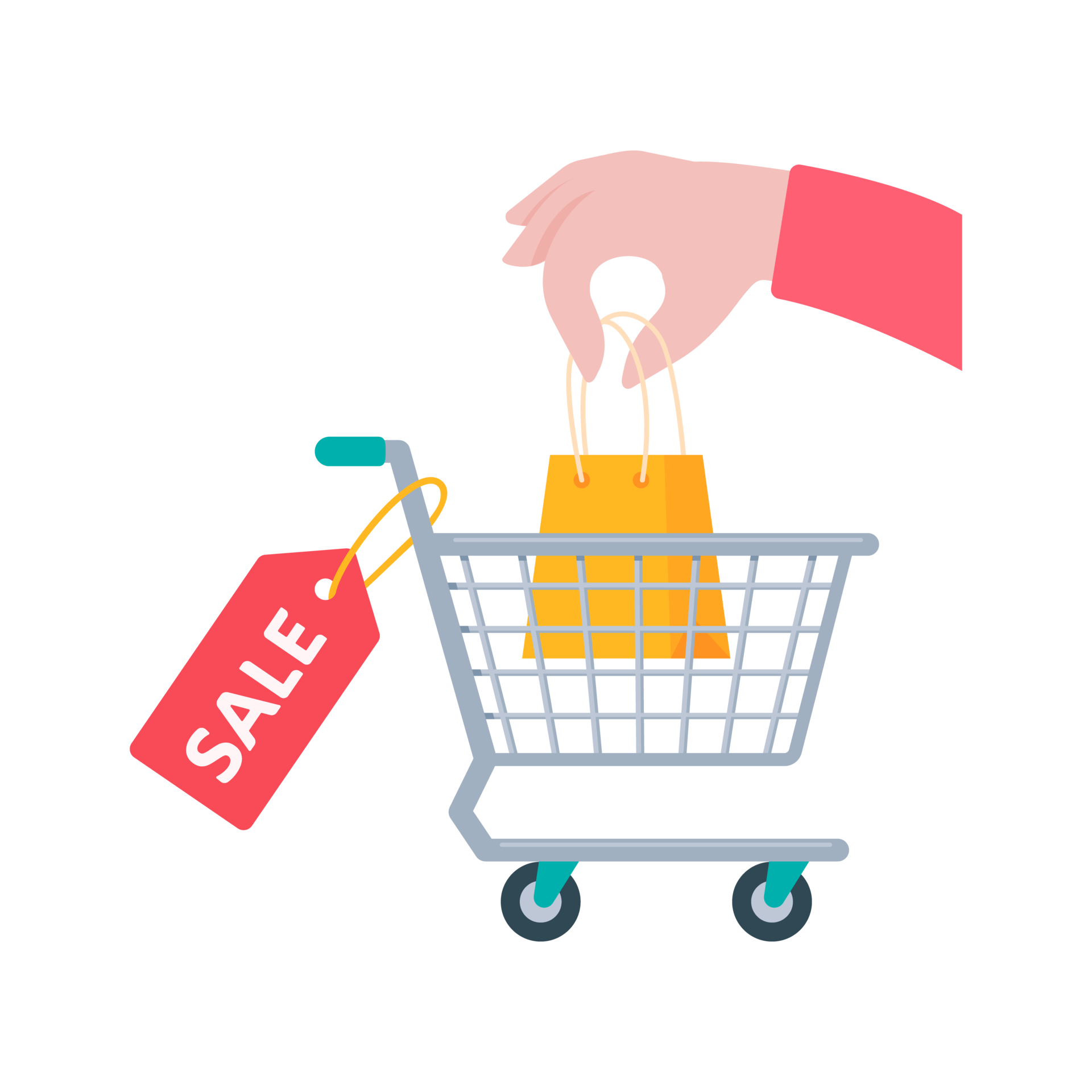 Shopping bags on the shopping cart online shopping ideas 14494786 PNG Shopping bags on the shopping cart online shopping ideas 14494786 PNG
