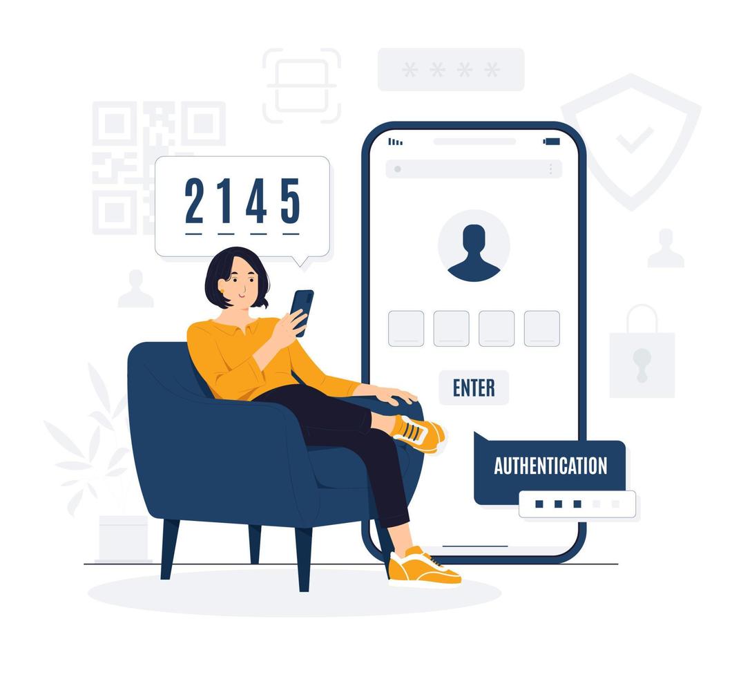 Otp 2fa Authentication Password Secure Notice Login Verification With