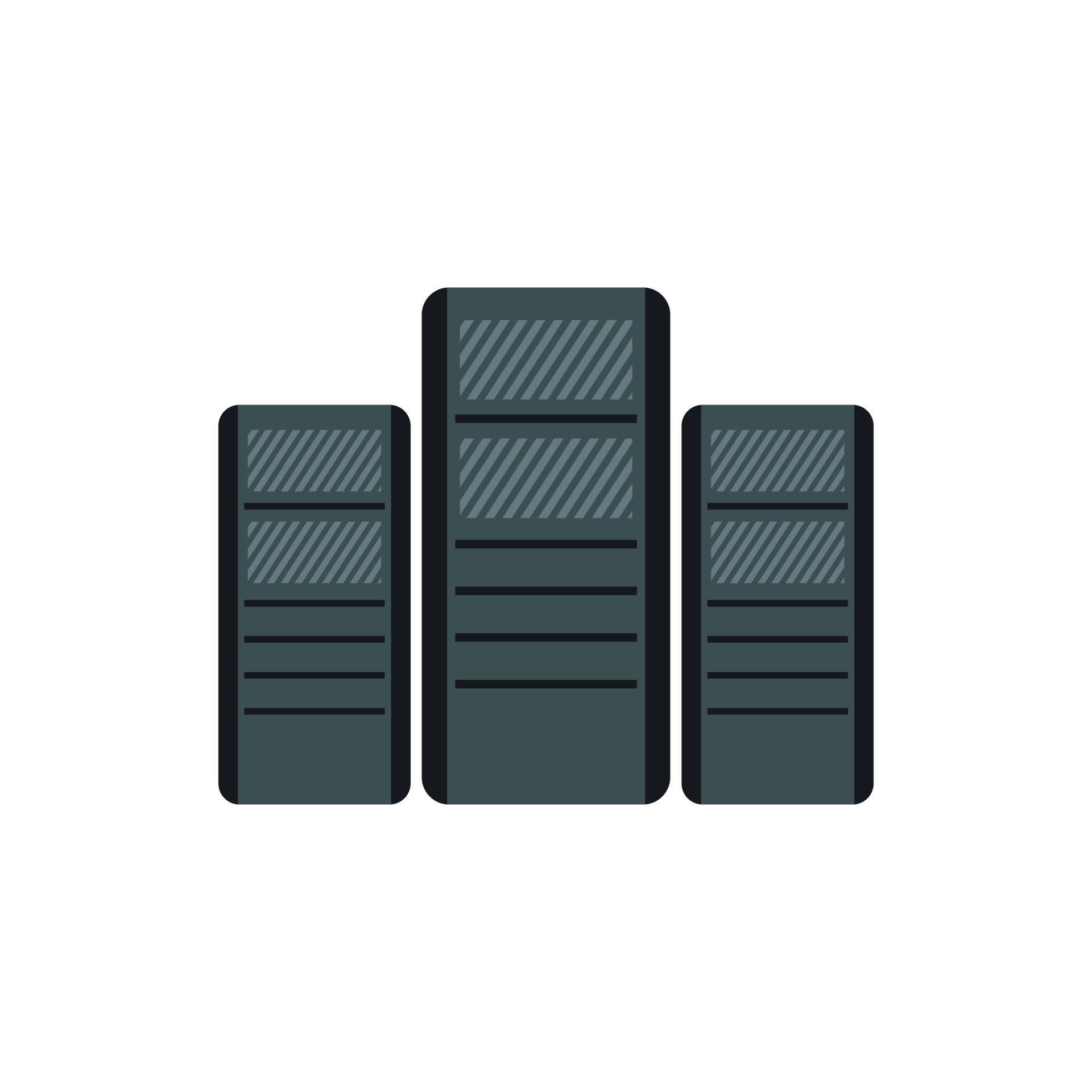 Computer system units icon, flat style 14497960 Vector Art at Vecteezy