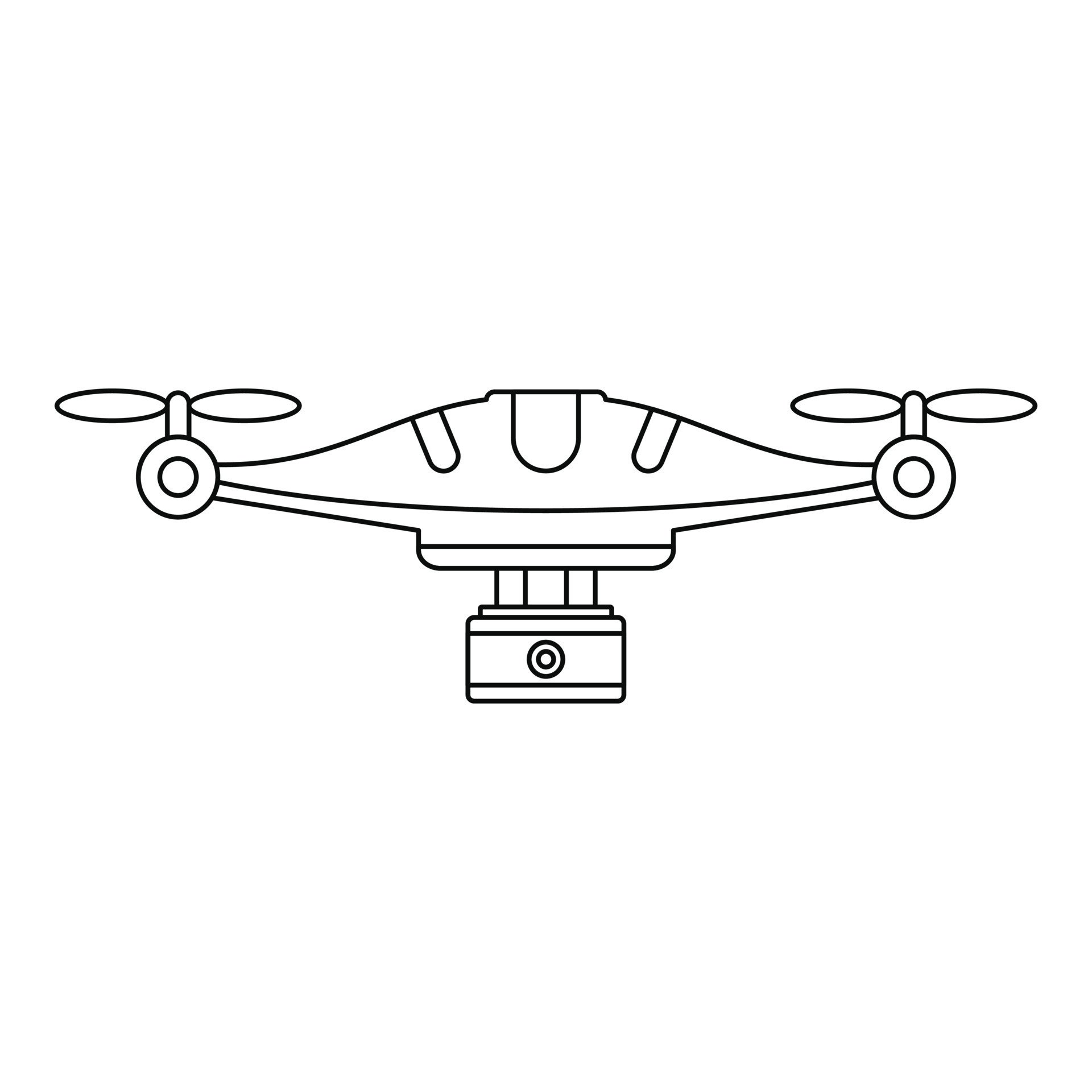 Camera Drone Icon Outline Style 14498006 Vector Art At Vecteezy
