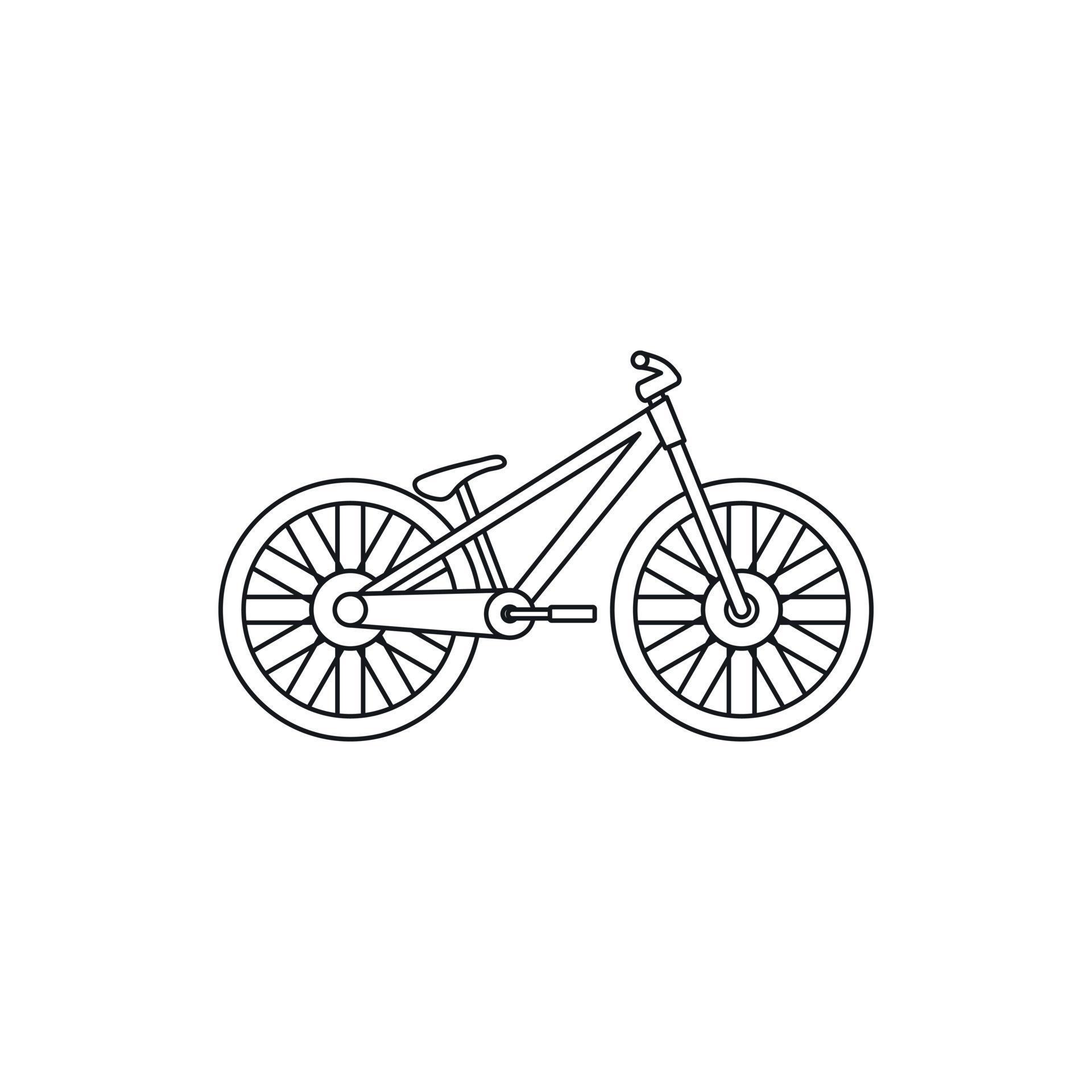 Bike icon, outline style 14498041 Vector Art at Vecteezy