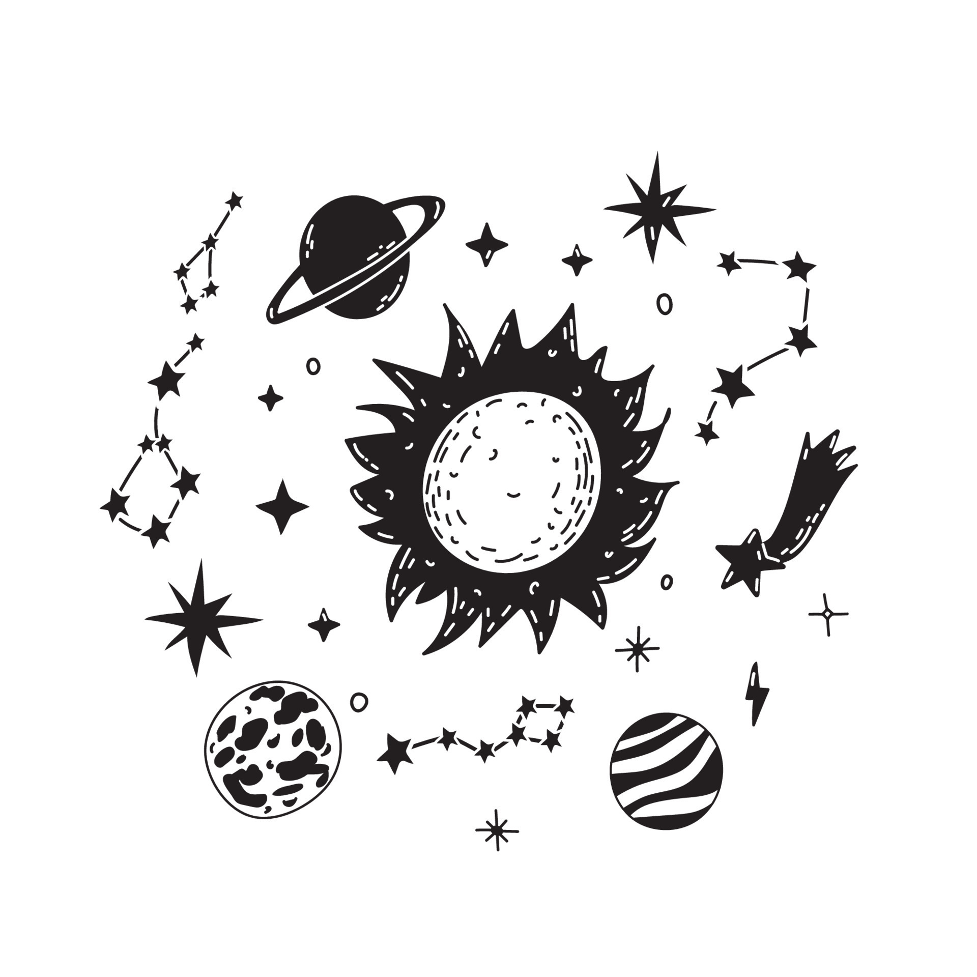 Solar System Sketch Drawing Solar System Sketch Drawing