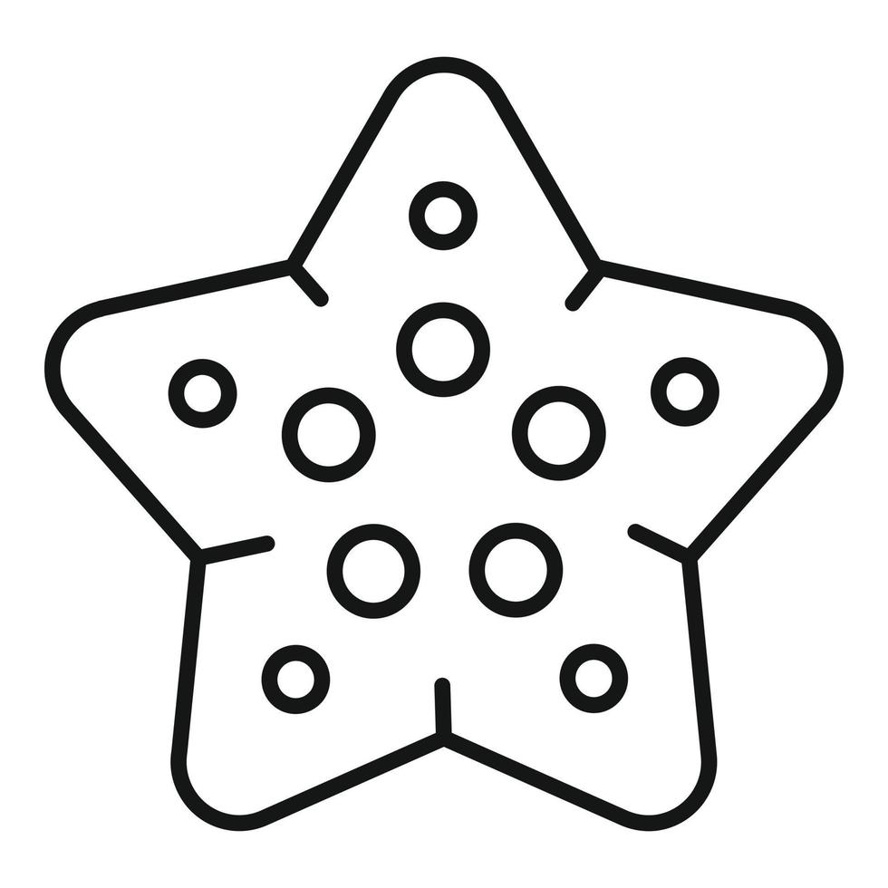 Sea star icon, outline style 14502300 Vector Art at Vecteezy