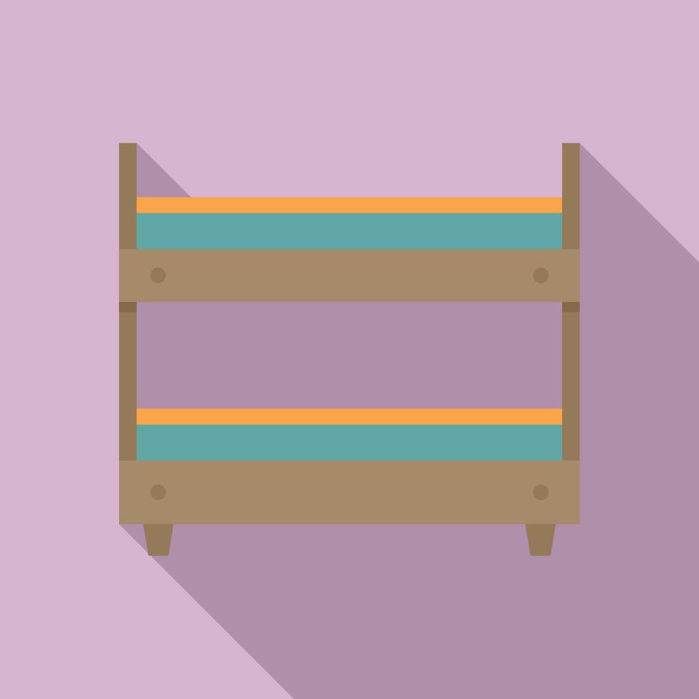 Home Bunk Bed Icon Flat Style 14502772 Vector Art At Vecteezy