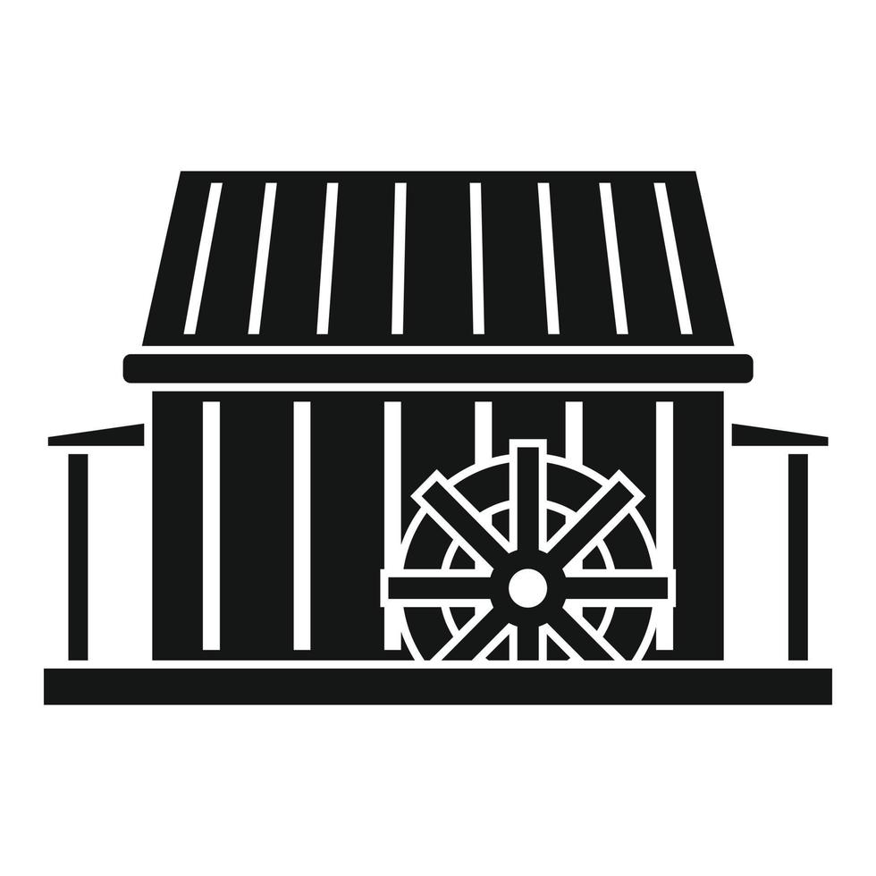 Water Mill Icon Simple Style 14503215 Vector Art At Vecteezy