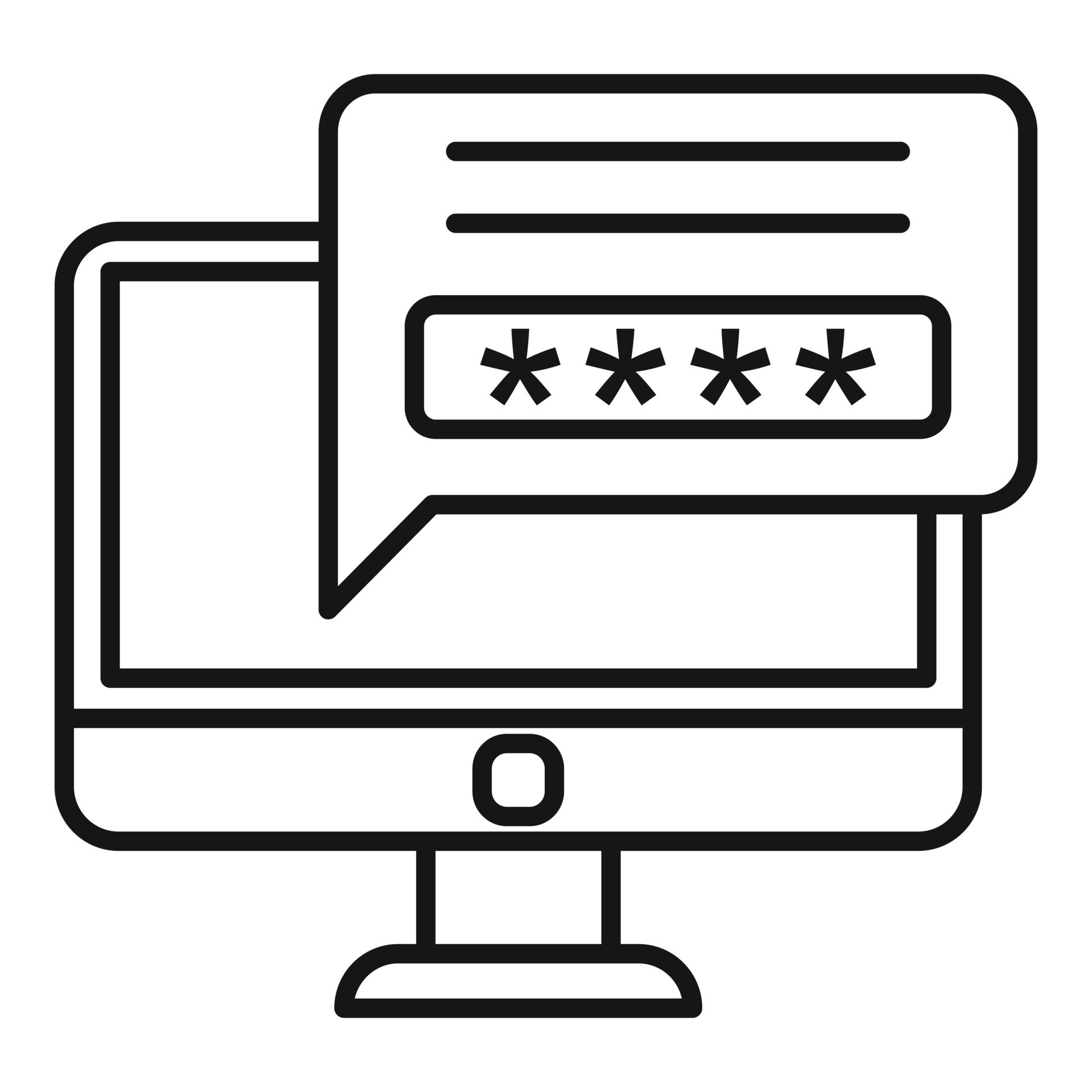 Secured Computer Password Icon Outline Style 14503719 Vector Art At
