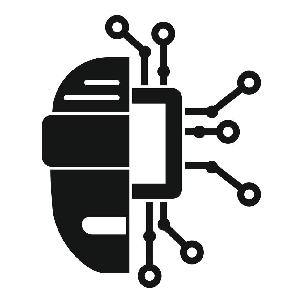 Chatbot machine learning icon, simple style 14504541 Vector Art at Vecteezy