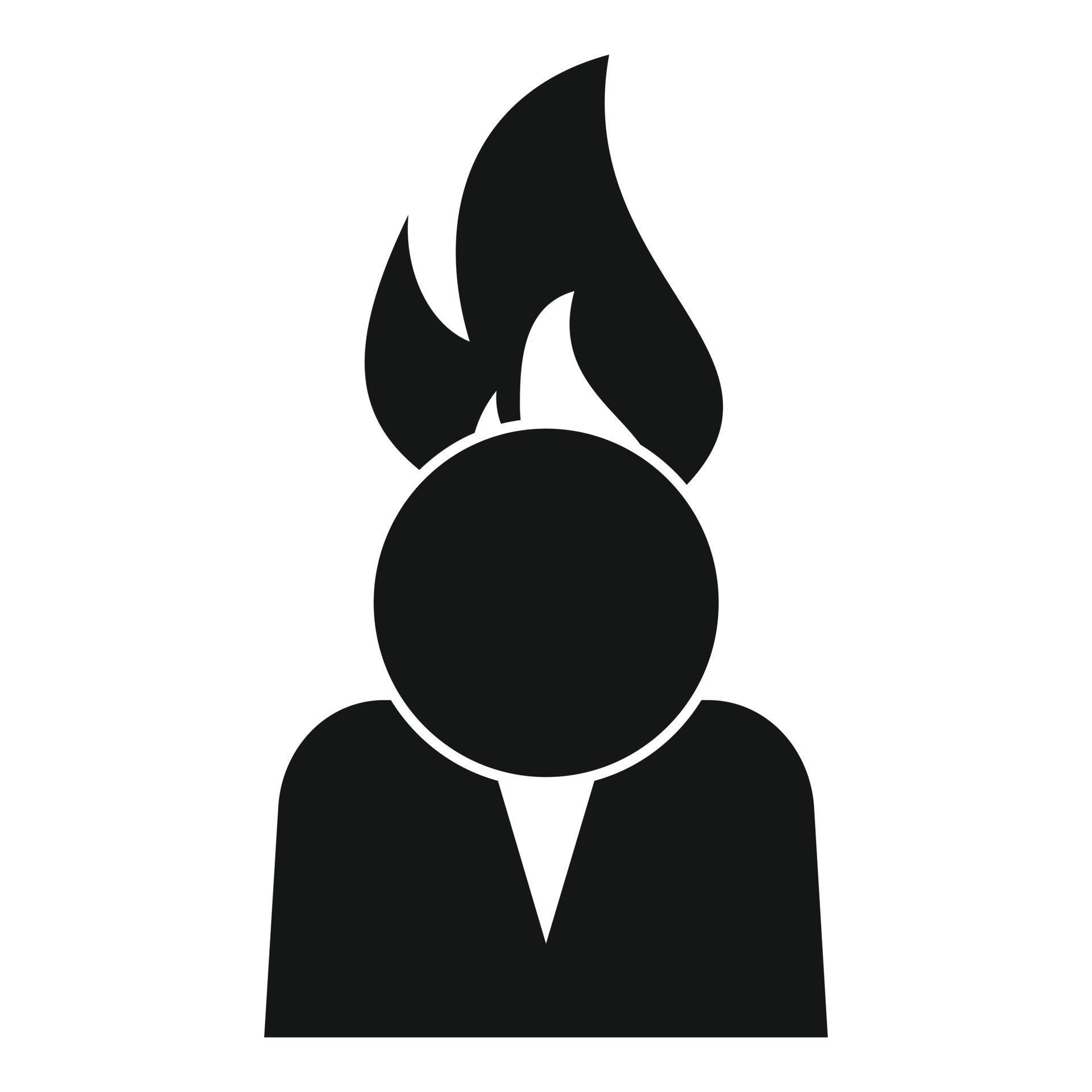 Fire Head Stress Icon Simple Style 14504542 Vector Art At Vecteezy