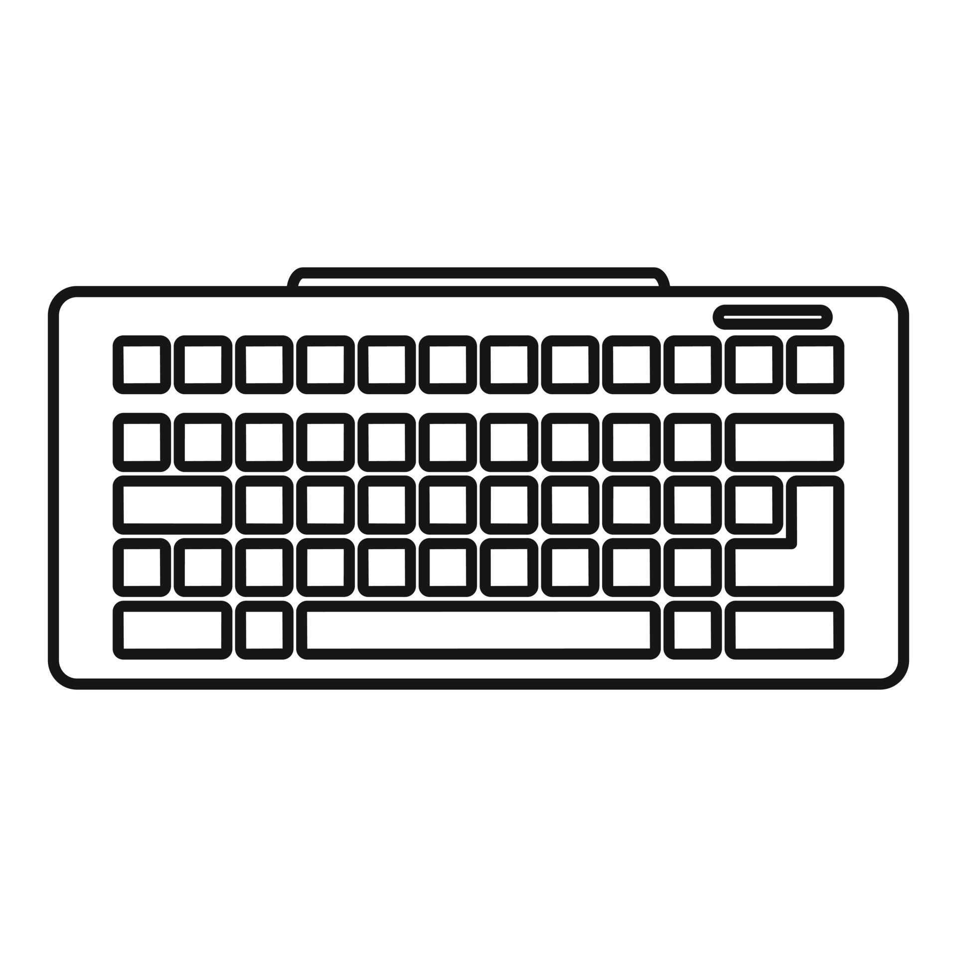 Device Keyboard Icon Outline Style 14512062 Vector Art At Vecteezy