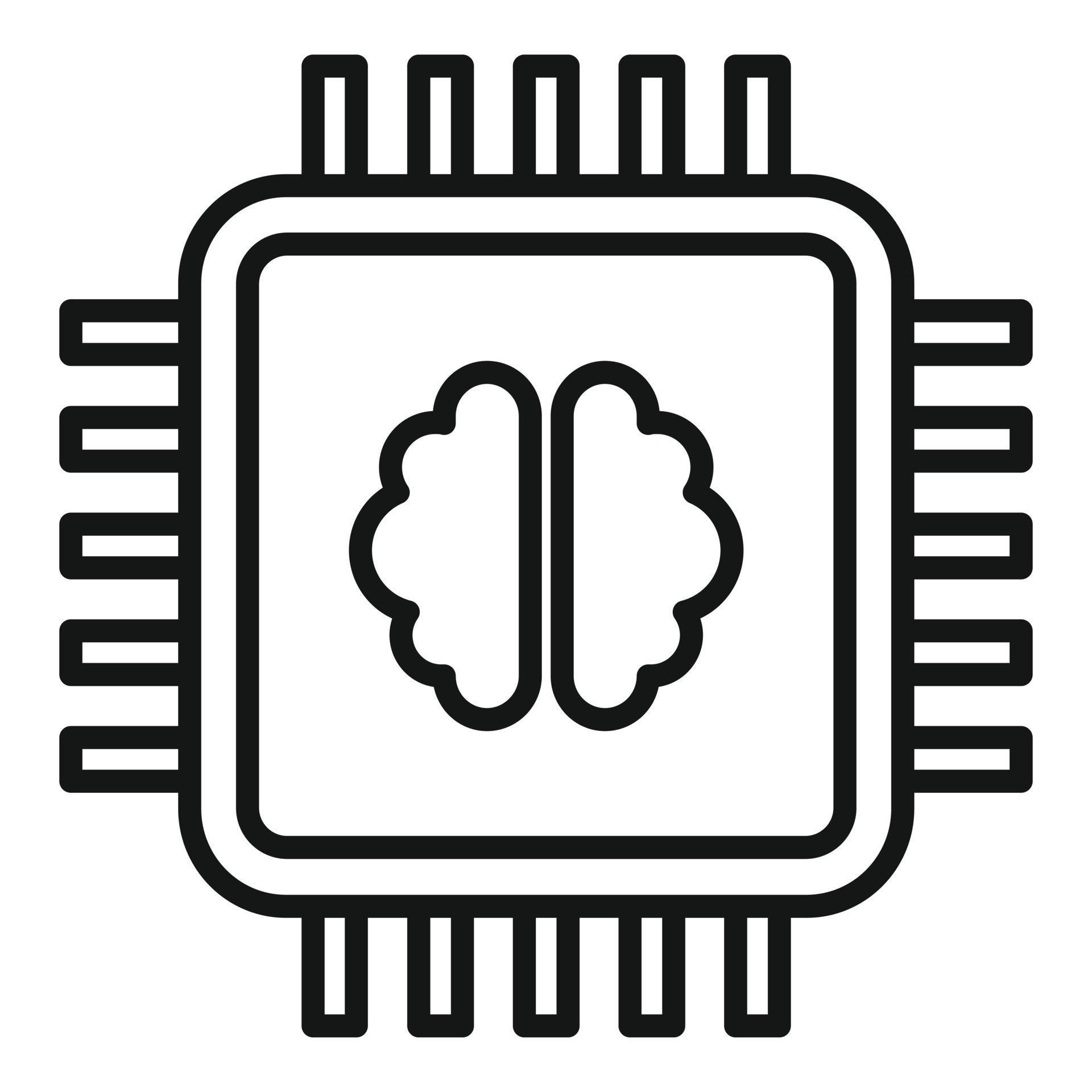 Brain ai processor icon, outline style 14516718 Vector Art at Vecteezy