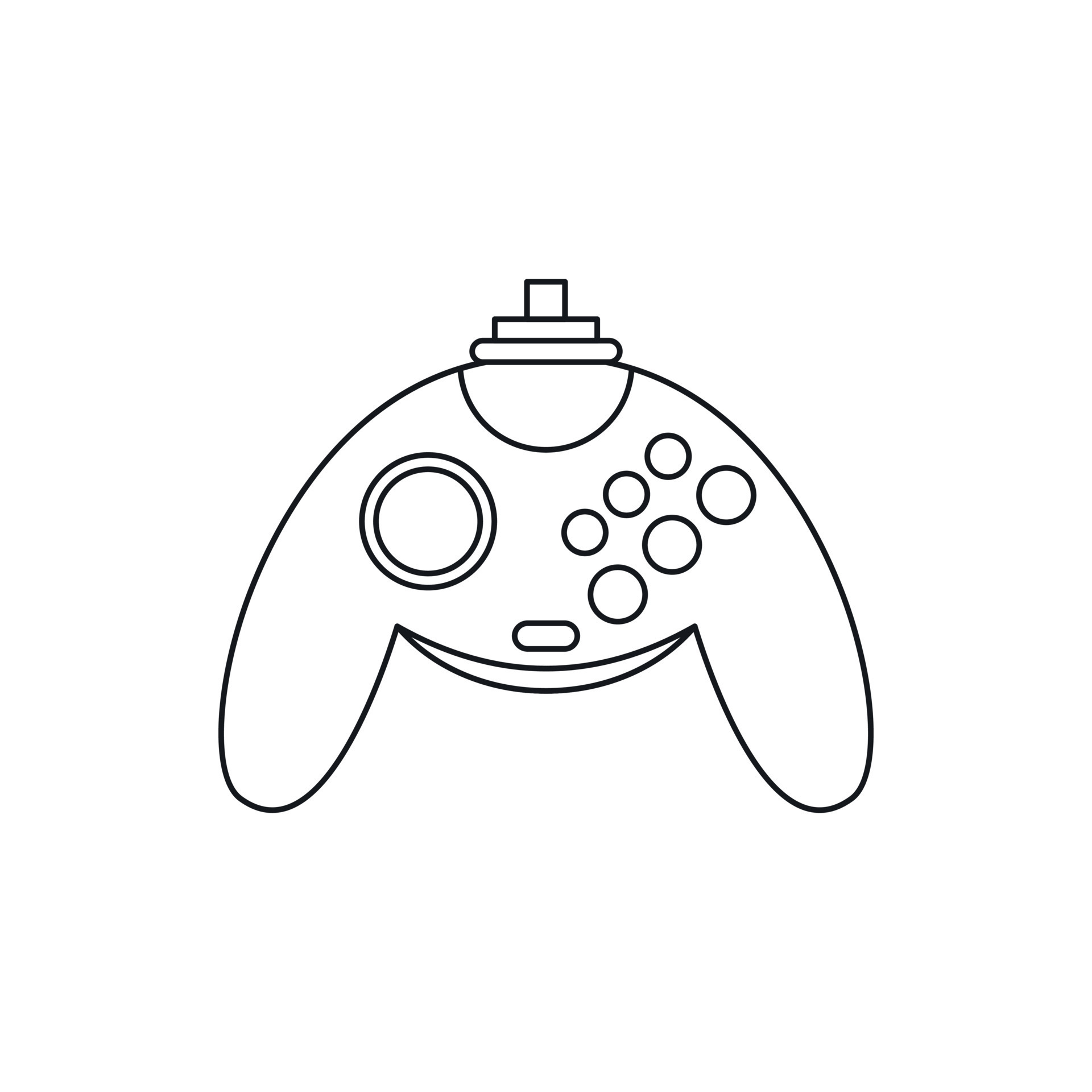 Gamepad Icon Outline Style 14516840 Vector Art At Vecteezy