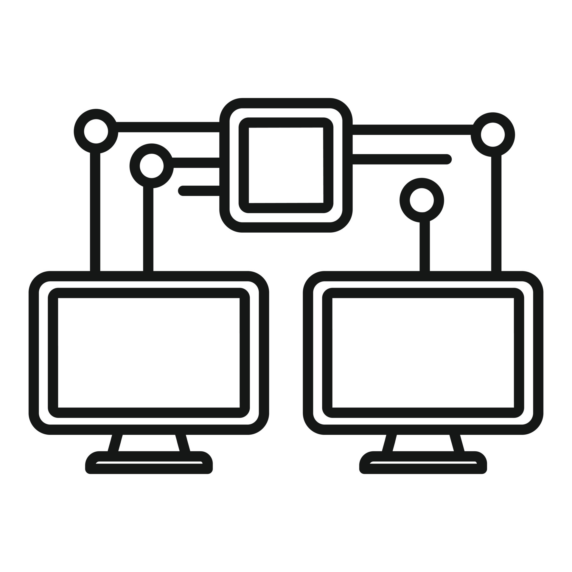 Machine learning network icon, outline style 14517100 Vector Art at ...