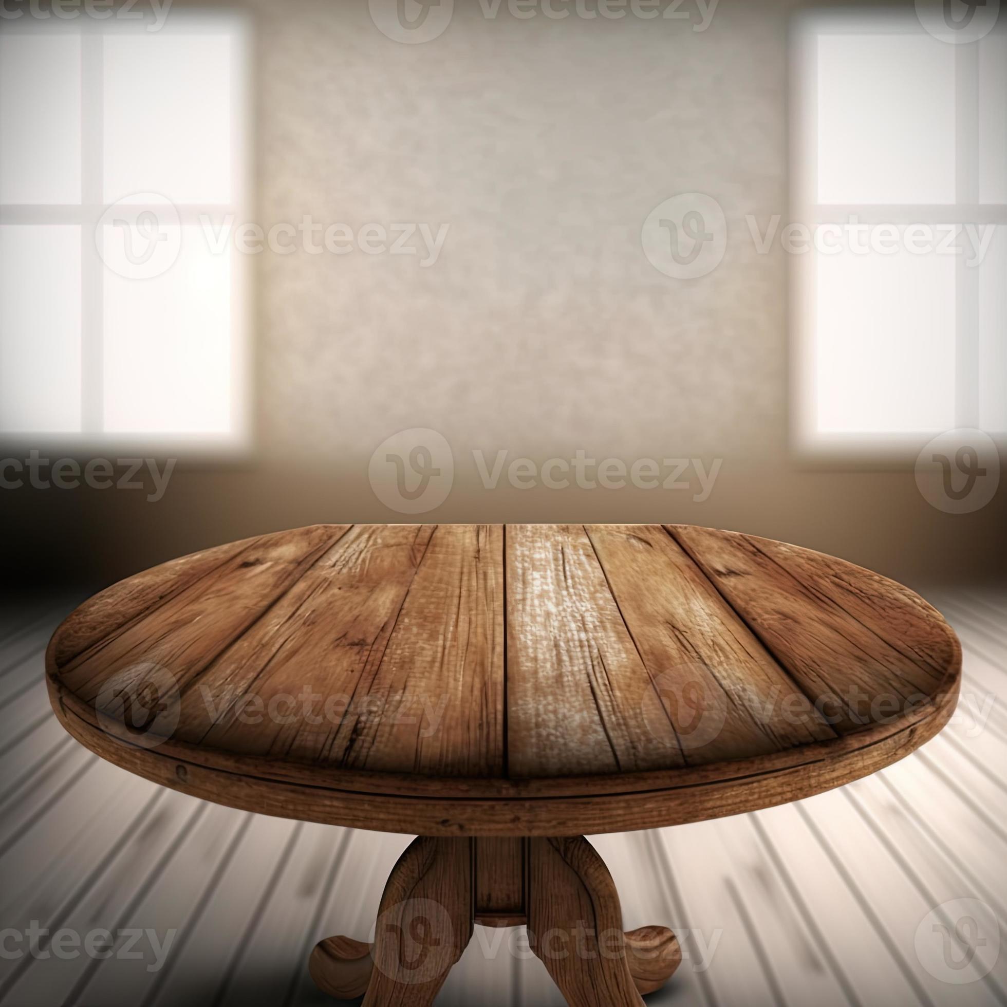 wooden rustic table and window decoration 14517152 Stock Photo at Vecteezy