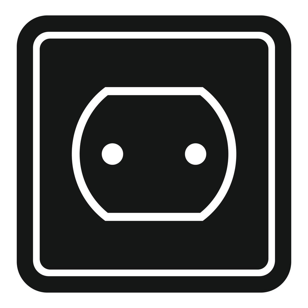 Tech power socket icon, simple style 14518084 Vector Art at Vecteezy