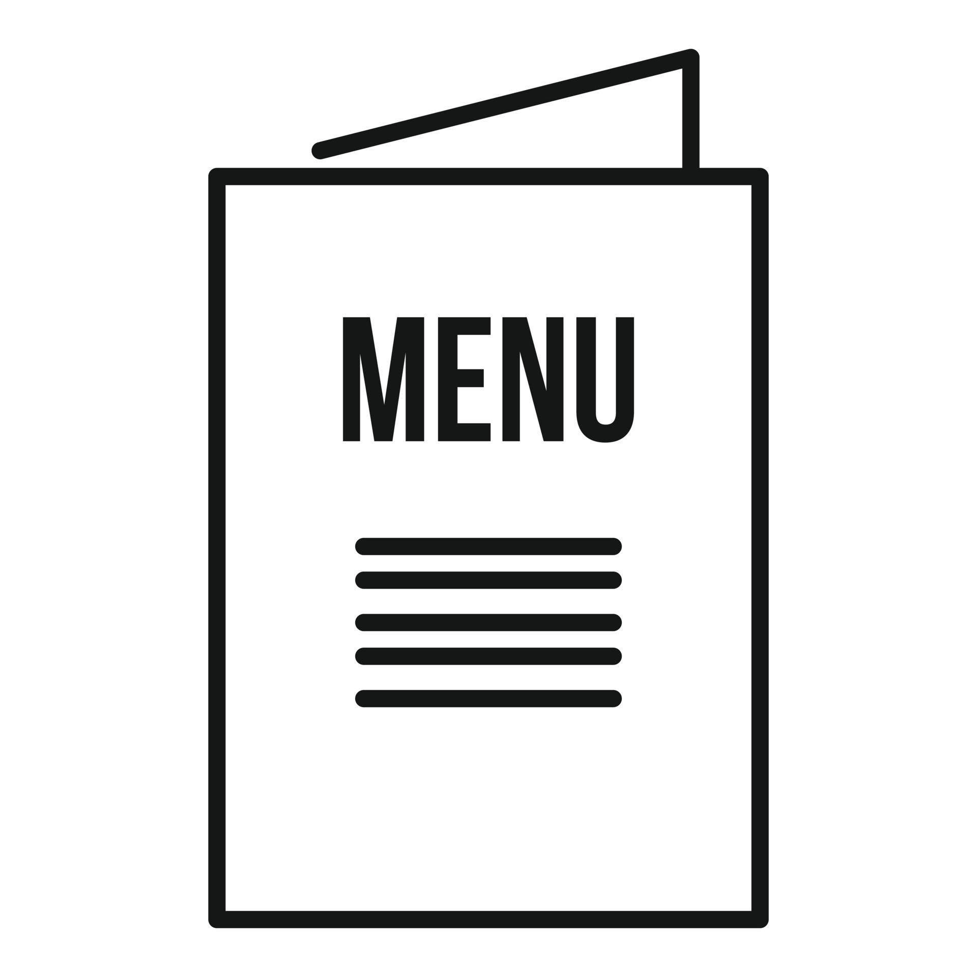 Menu card icon, outline style 14518617 Vector Art at Vecteezy