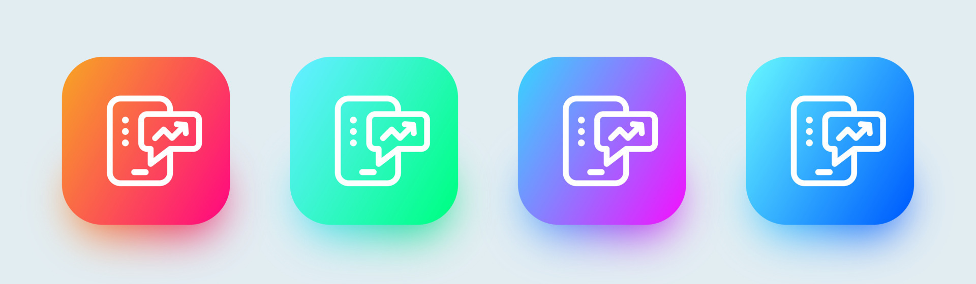 Insight Line Icon In Square Gradient Colors Business Signs Vector Illustration 14518713 Vector