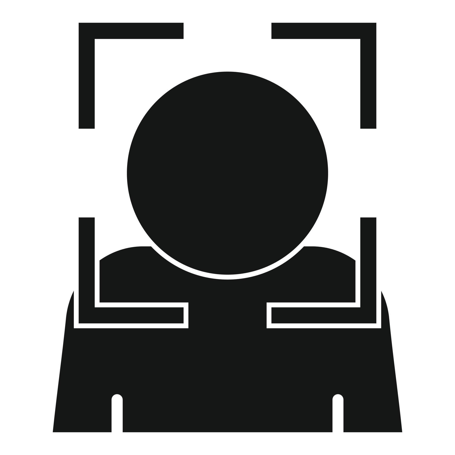 Security face detection icon, simple style 14523414 Vector Art at Vecteezy