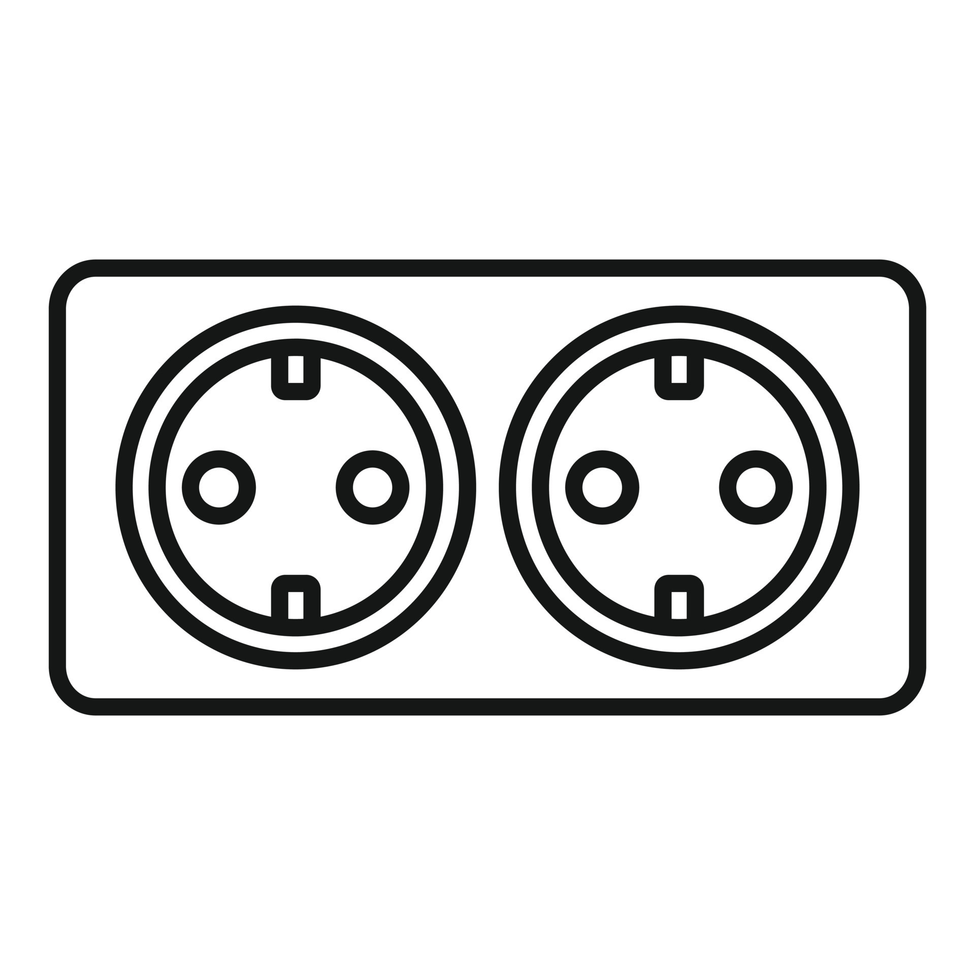 Double Wall Power Socket Icon Outline Style 14523417 Vector Art At