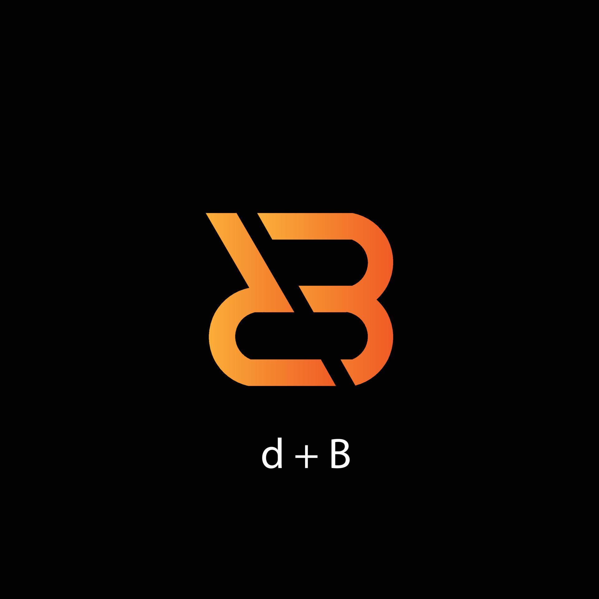 simple d and B letter logo designs suitable for brand and product logos ...