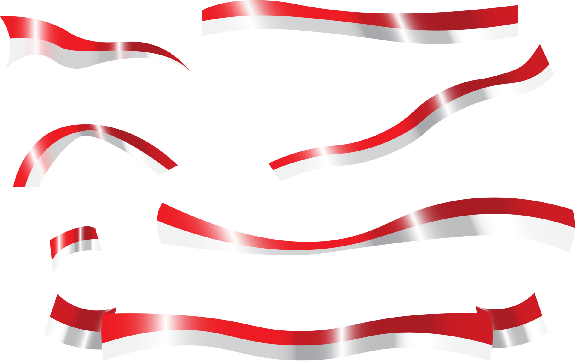 Various Indonesian Flag Ribbons 14525152 Png