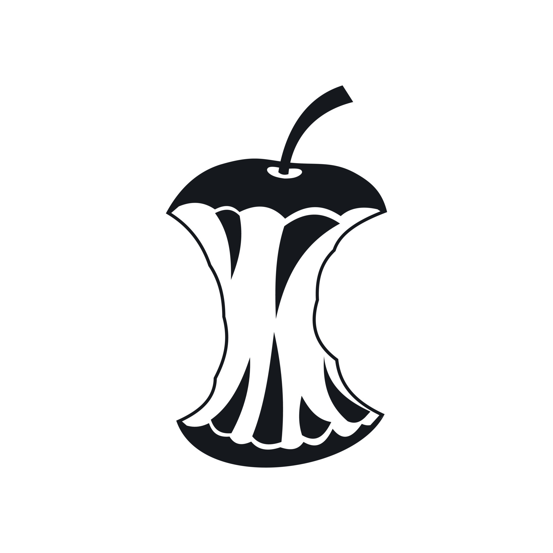 Apple core icon, simple style 14525770 Vector Art at Vecteezy
