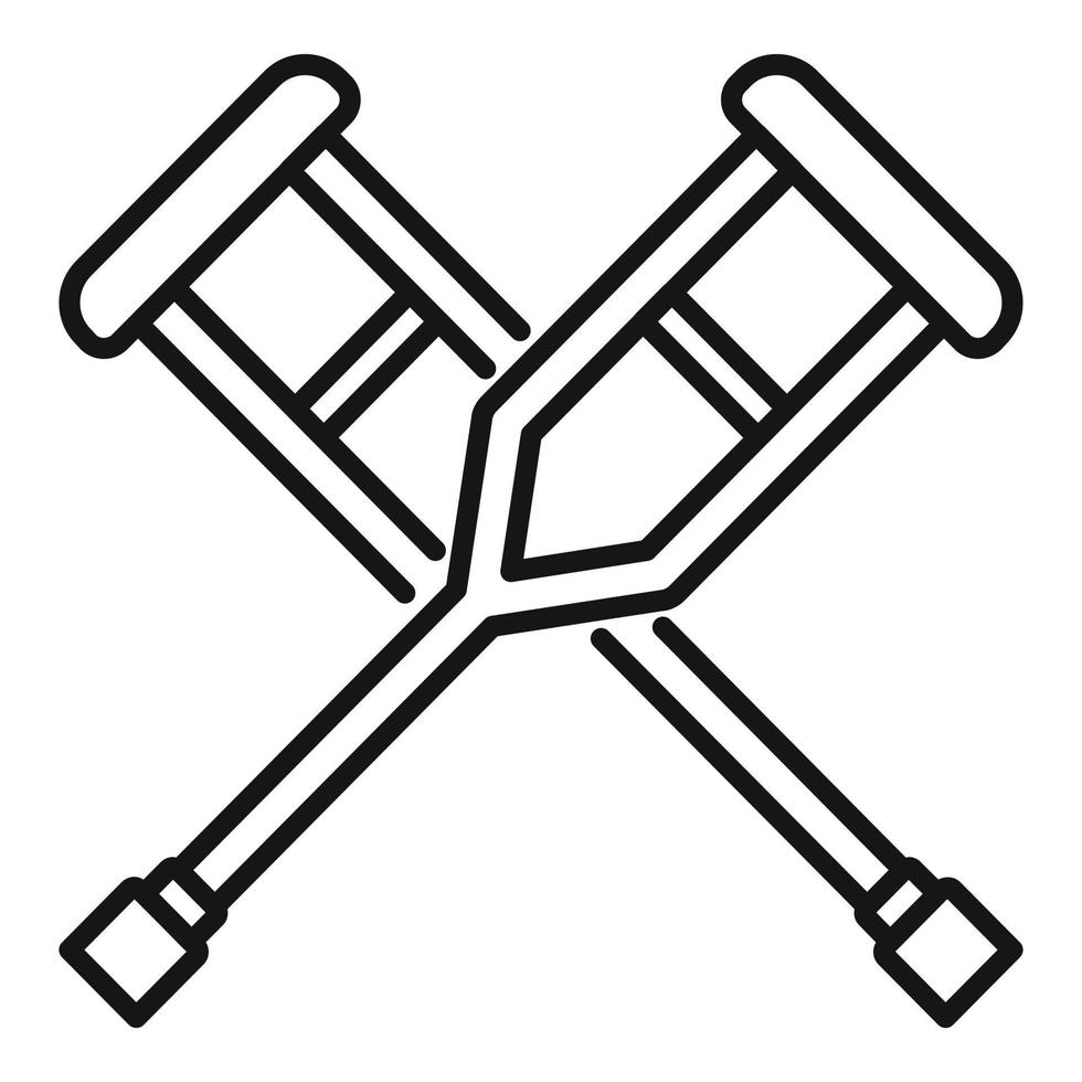 Medical crutches icon, outline style 14526212 Vector Art at Vecteezy Medical crutches icon, outline style 14526212 Vector Art at Vecteezy