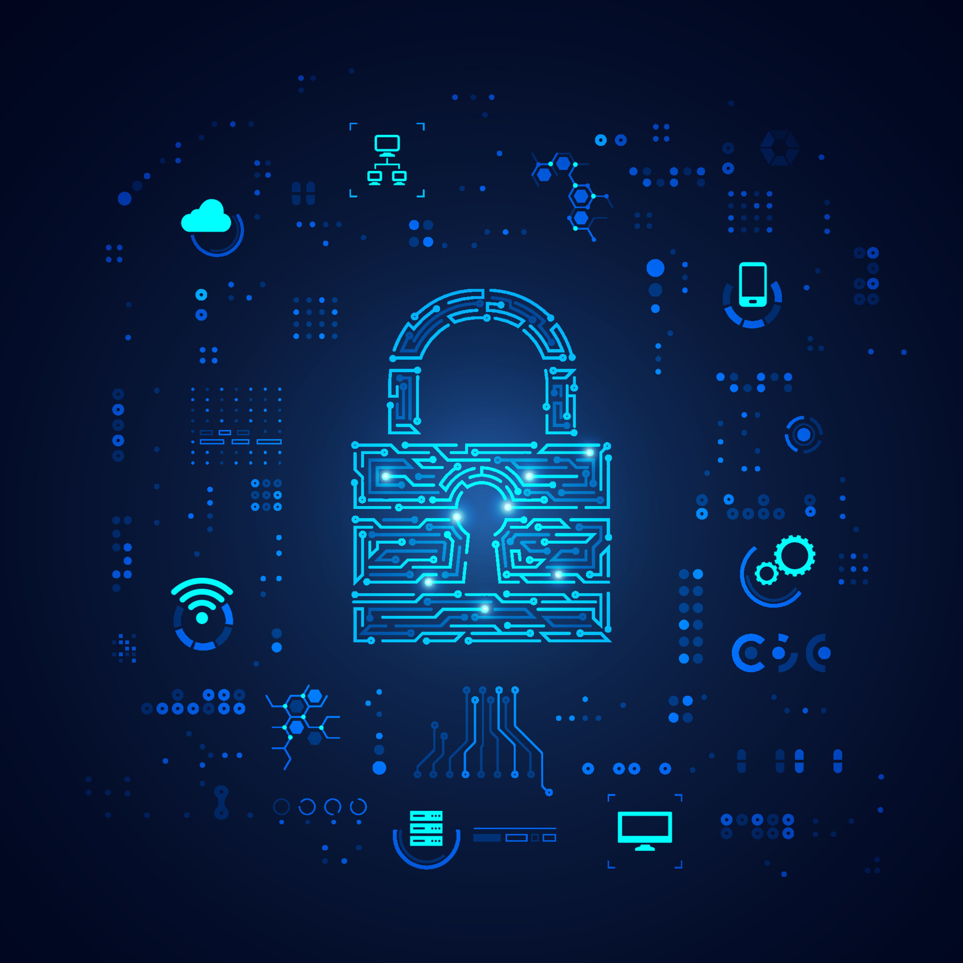cyber security element 14526732 Vector Art at Vecteezy