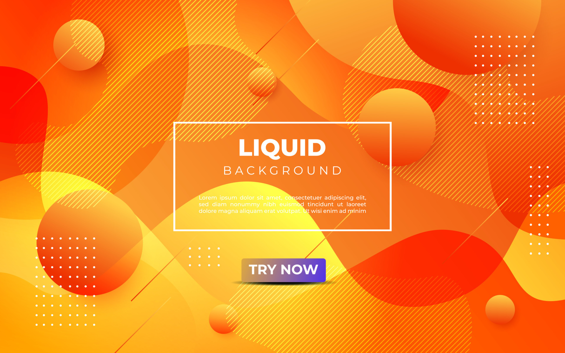 Abstract Orange Liquid Gradient Color Background Dynamic Texture Geometric Element Design With