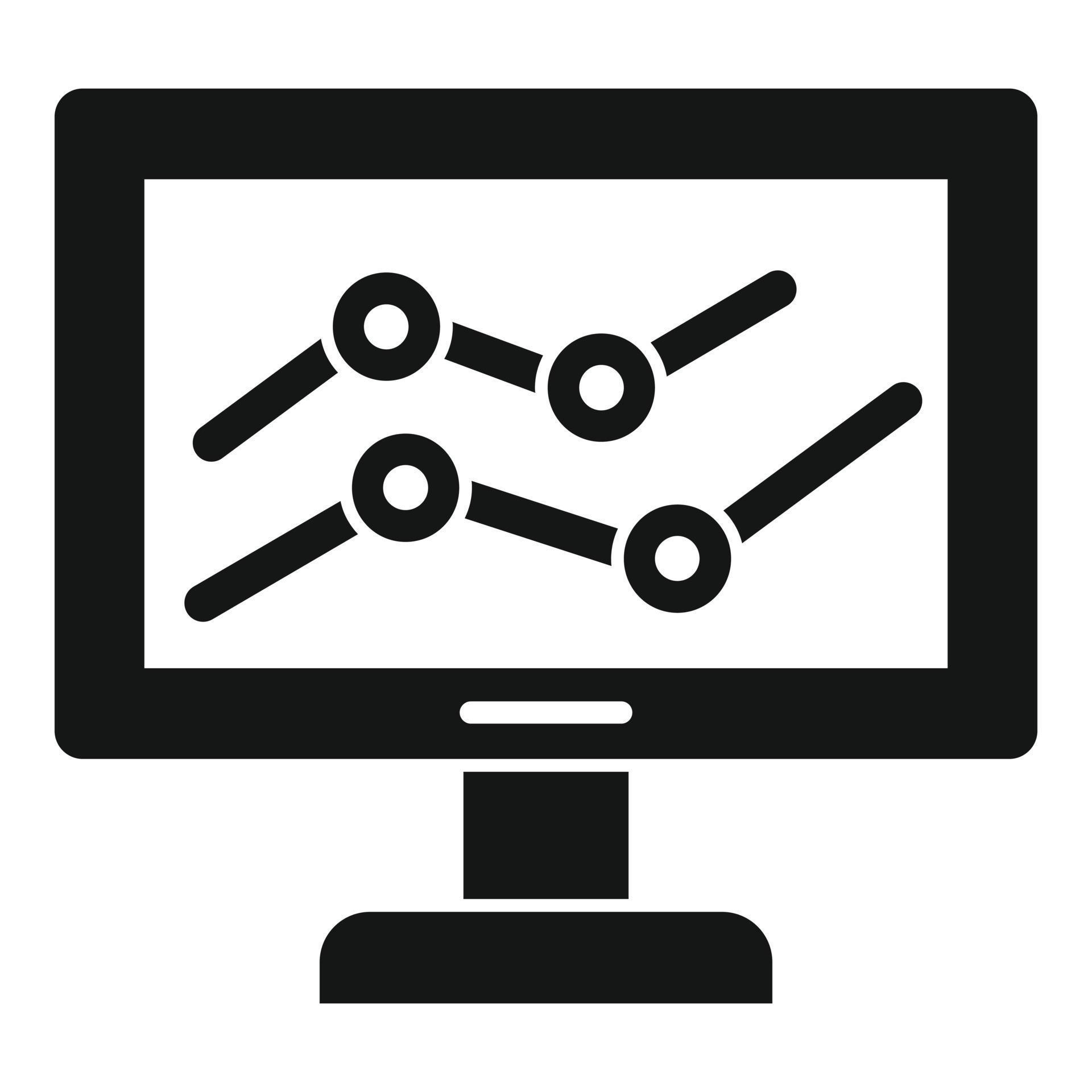 Graph monitor icon, simple style 14527521 Vector Art at Vecteezy