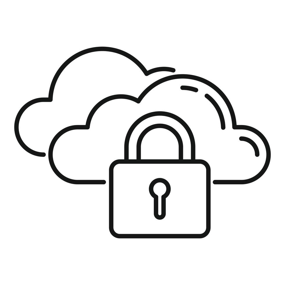 Secured data cloud icon, outline style 14528200 Vector Art at Vecteezy Secured data cloud icon, outline style 14528200 Vector Art at Vecteezy