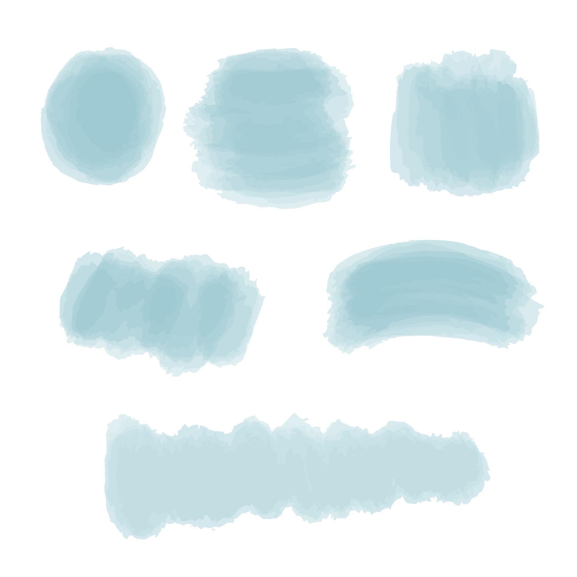 Set of Ink Watercolor Brush Stroke Element Print 14530333 Vector Art at ...