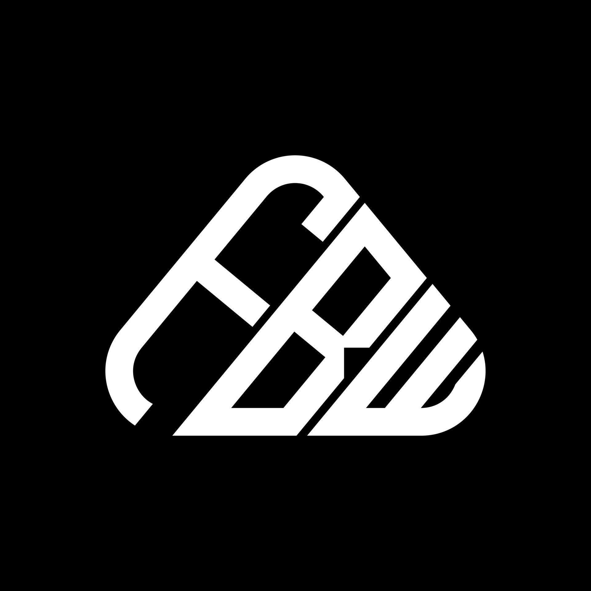 FBW letter logo creative design with vector graphic, FBW simple and modern logo in round ...