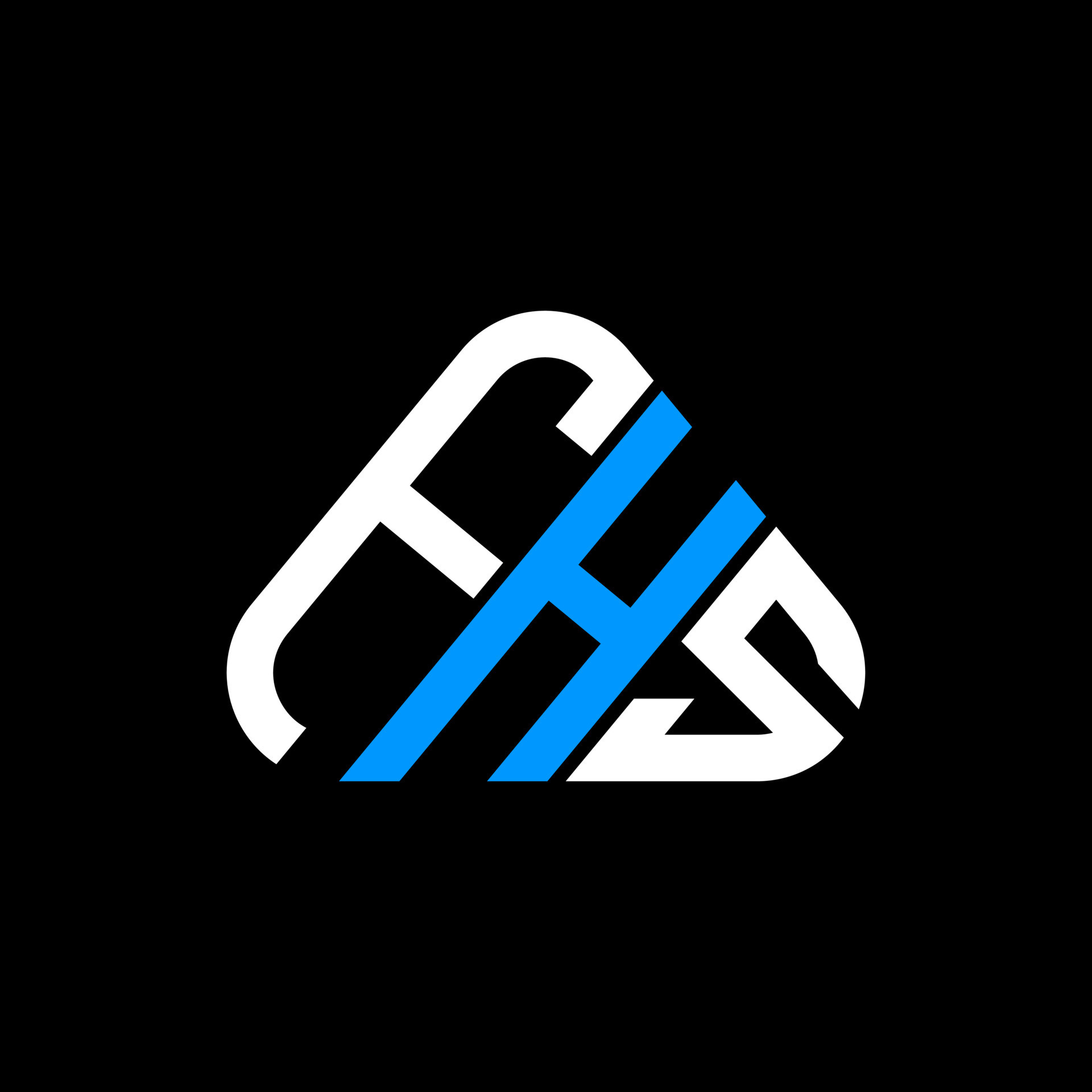 diseño creativo del logotipo de la letra fhs con gráfico vectorial, logotipo simple y moderno de ...