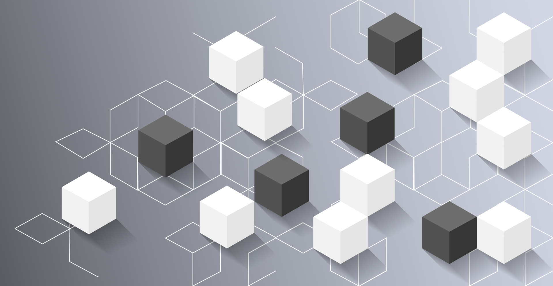 3d Abstract Background With Cubes Volumetric Abstract Background