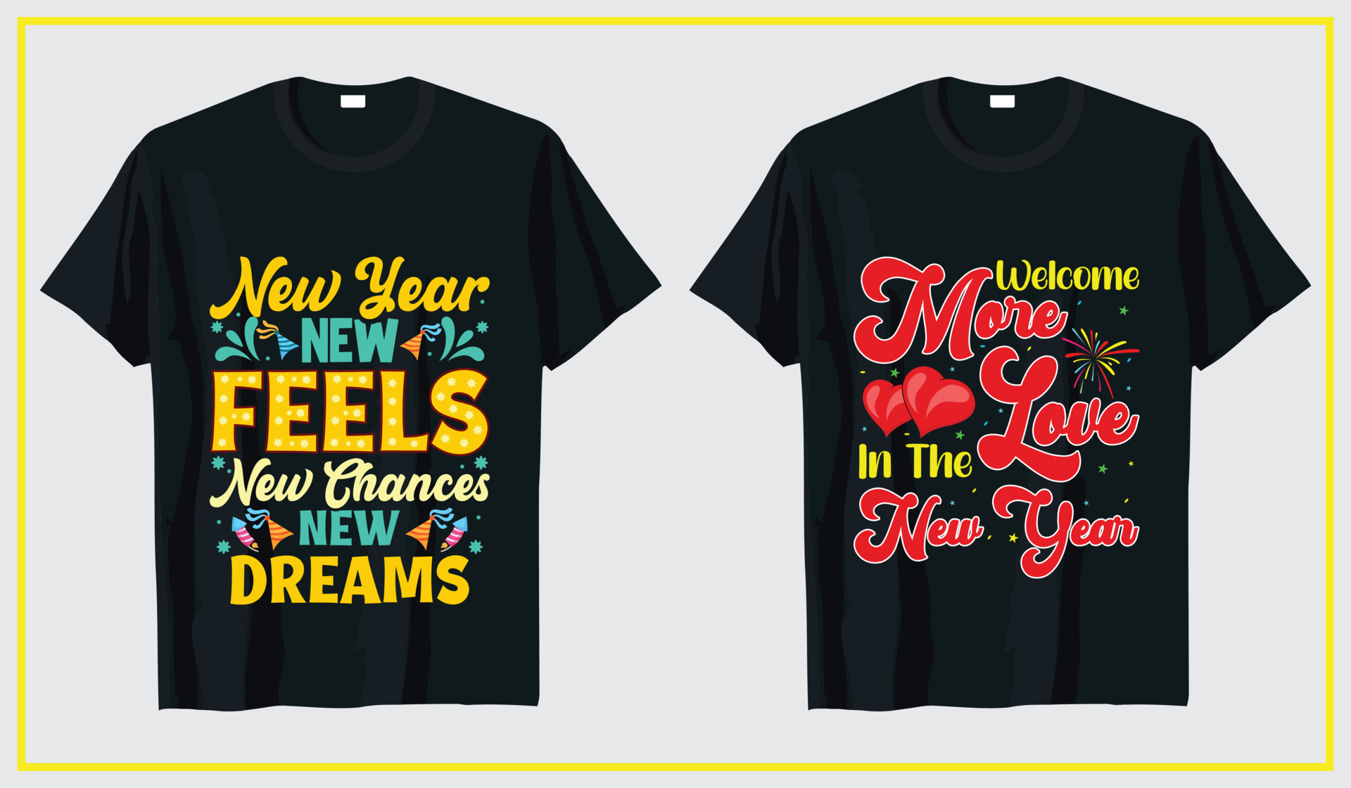 Happy New Year T-shirt Design Pro Vector 14532379 Vector Art at Vecteezy