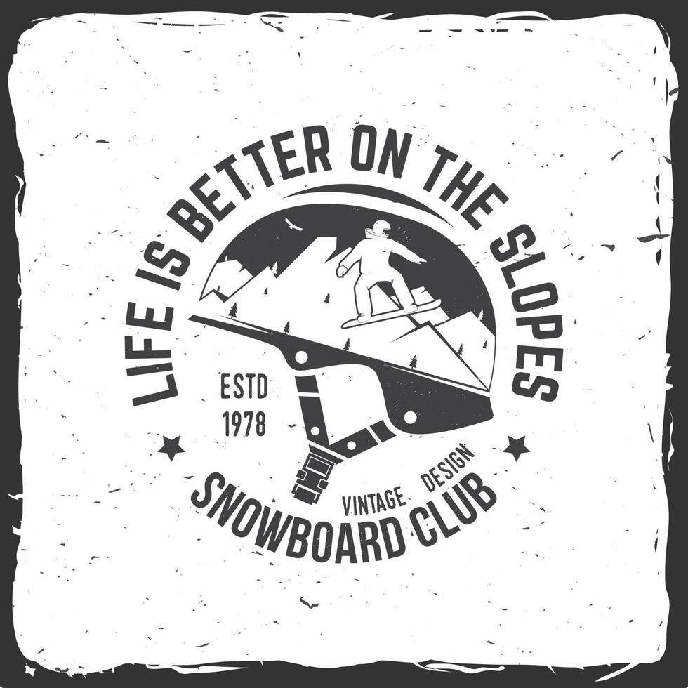 Snowboard Club. Vector illustration. Concept for shirt, print, stamp or ...