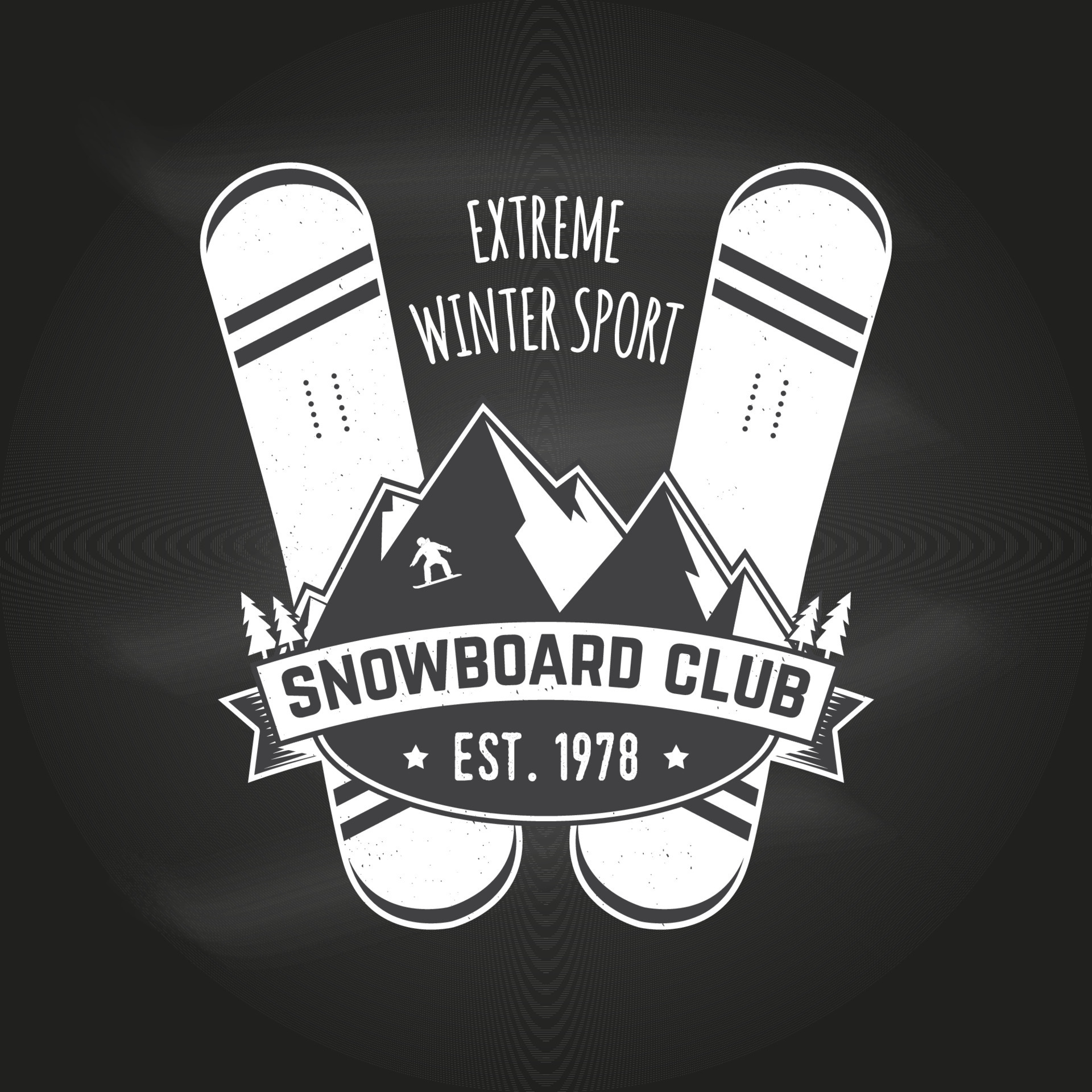 Snowboard Club. Vector illustration. Concept for shirt, print, stamp or ...