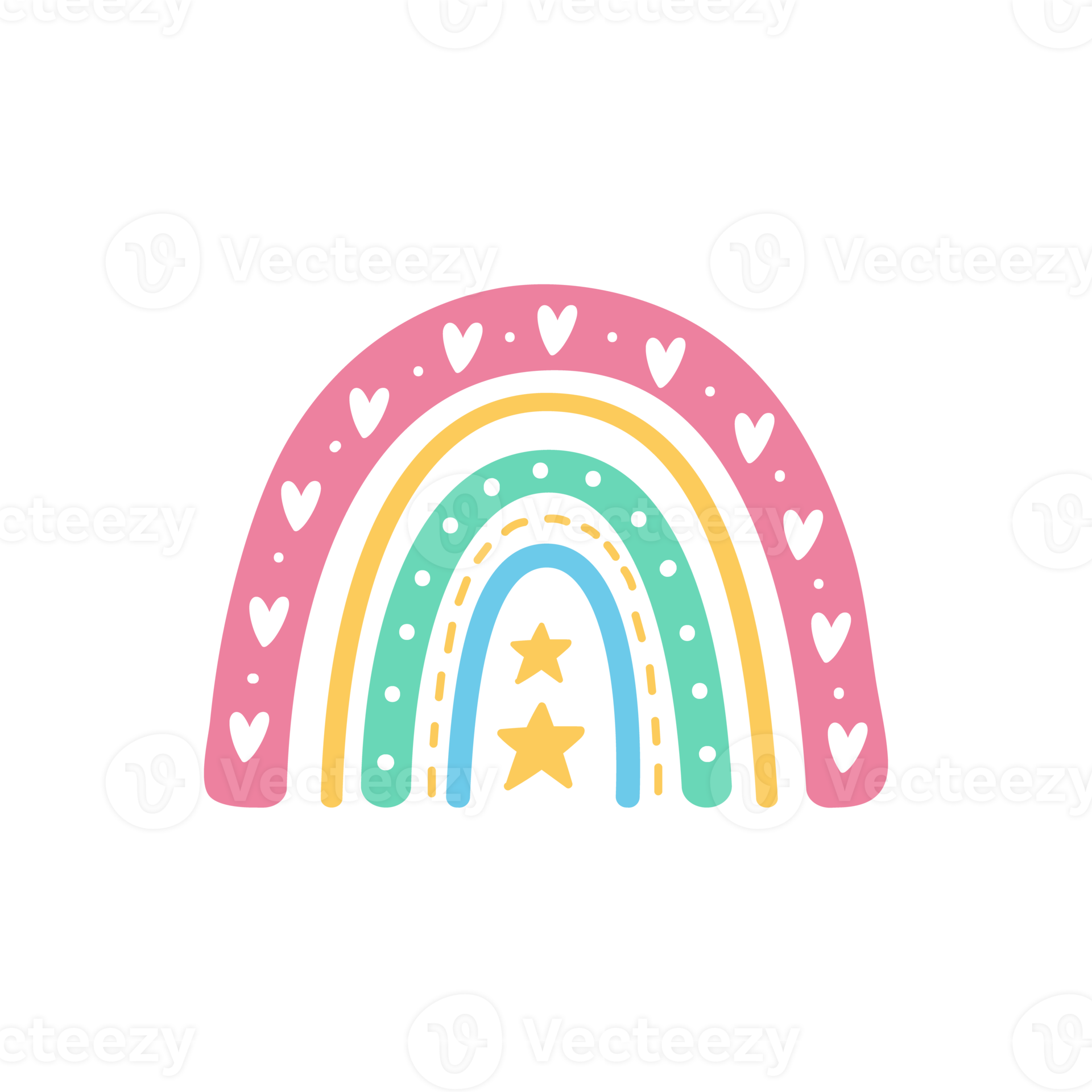 boho rainbow. pastel hand painted rainbow for nursery wall decoration ...