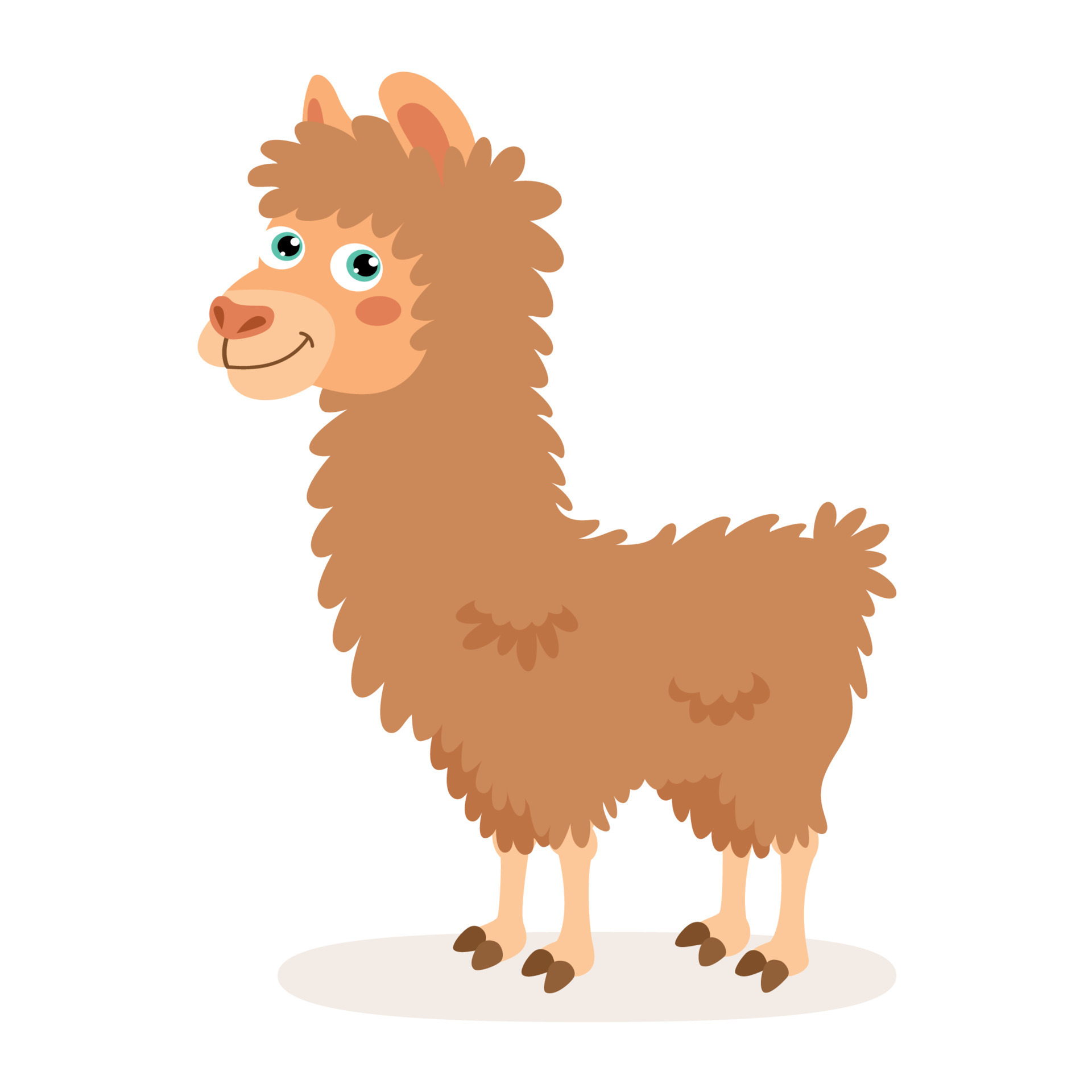 ilustración de dibujos animados de una llama 14538433 Vector en Vecteezy